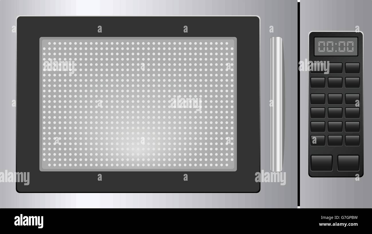 Microwave on white background. Vector illustration Stock Vector Image ...