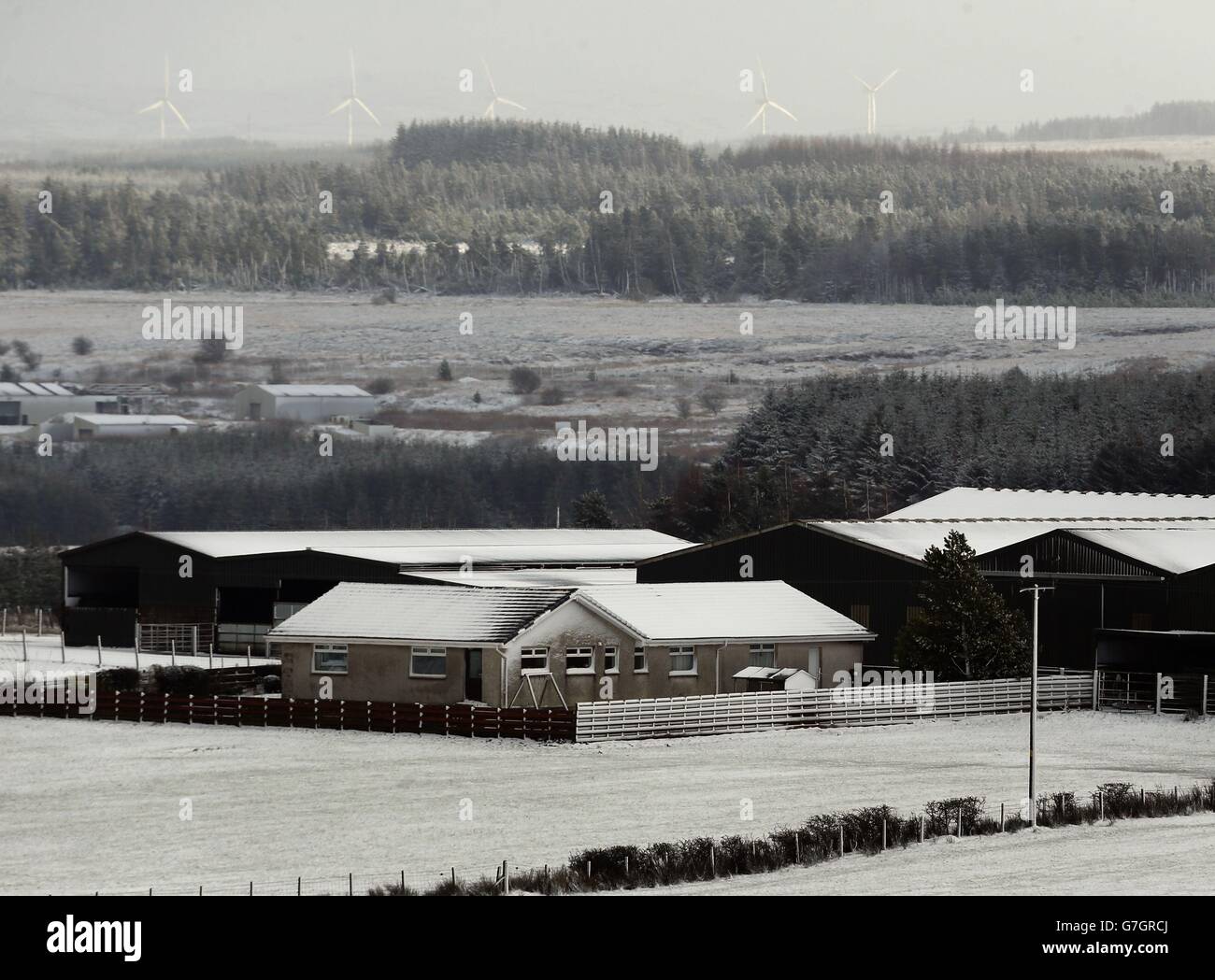 General view near Eastfield in Scotland, as the cold weather continues ...