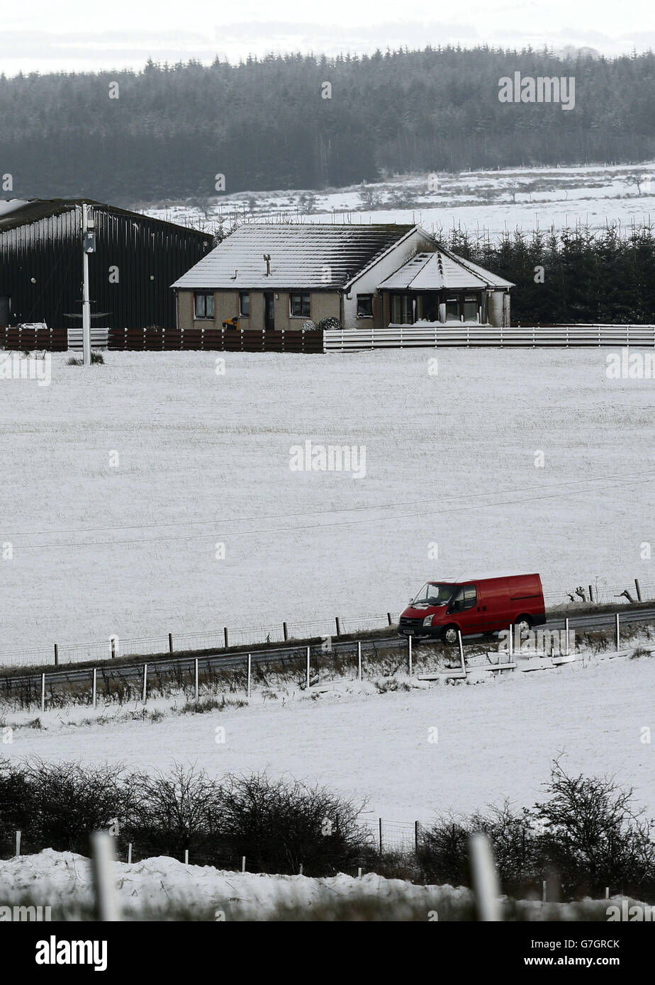 General view near Eastfield in Scotland, as the cold weather continues ...