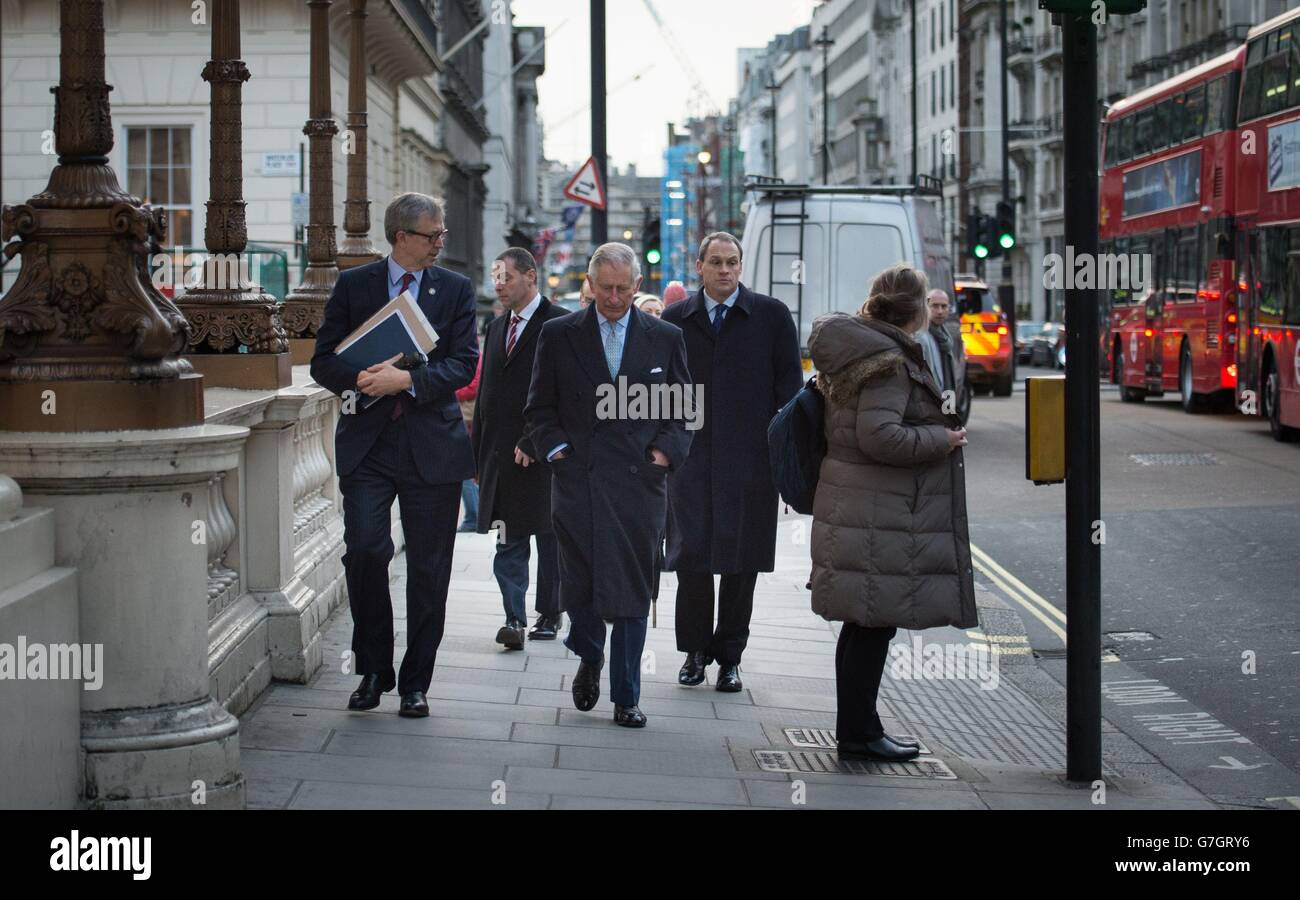 The Prince of Wales walks to The Prince's Accounting for Sustainability ...