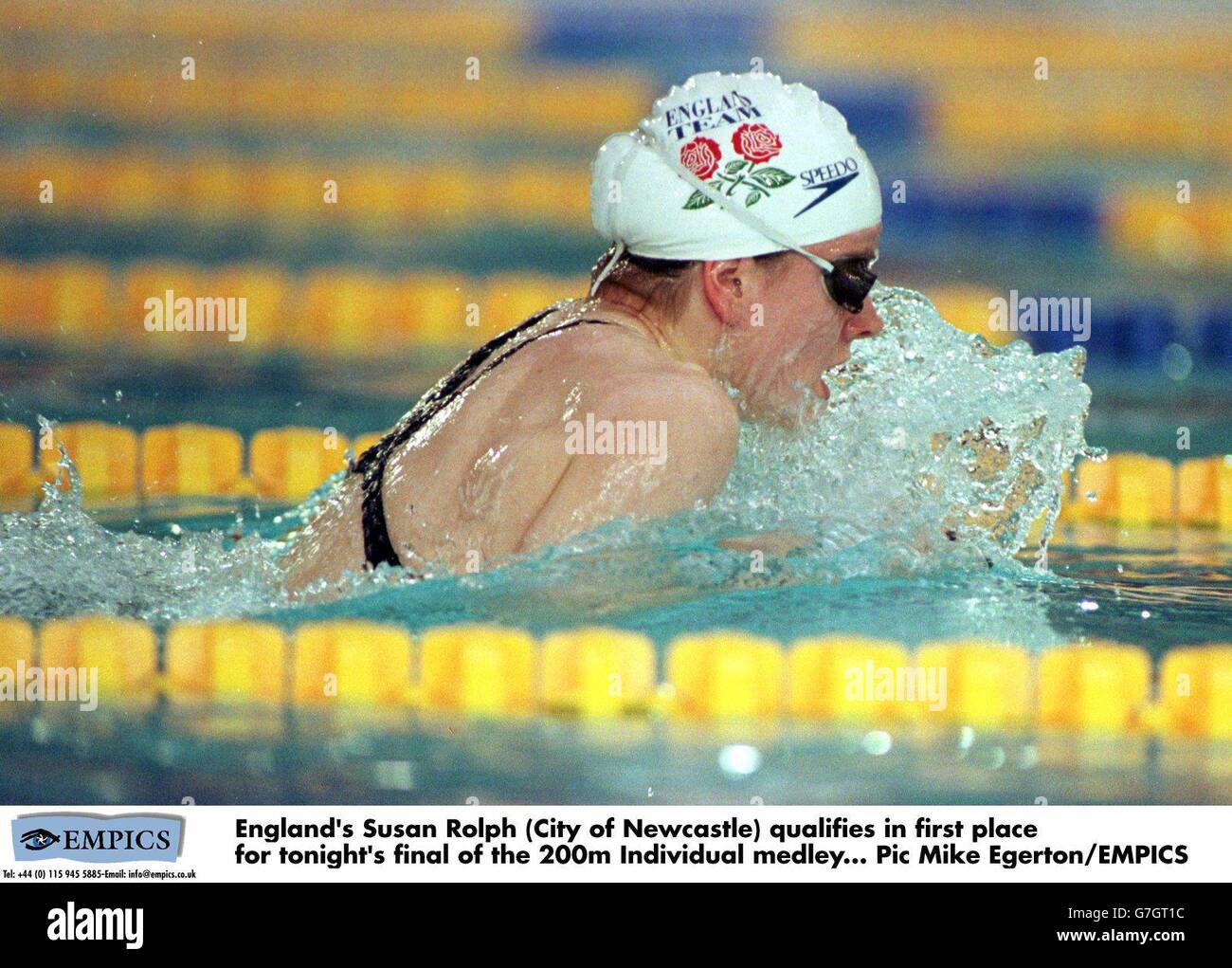 England's Susan Rolph (City of Newcastle) qualifies in first place for ...