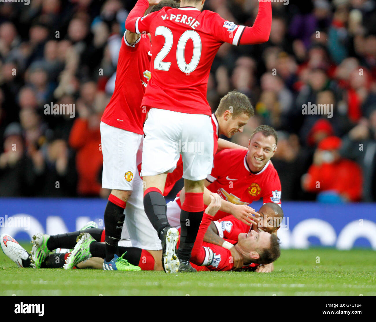 Right by team mates after putting manchester united 1 0 up hi-res stock ...