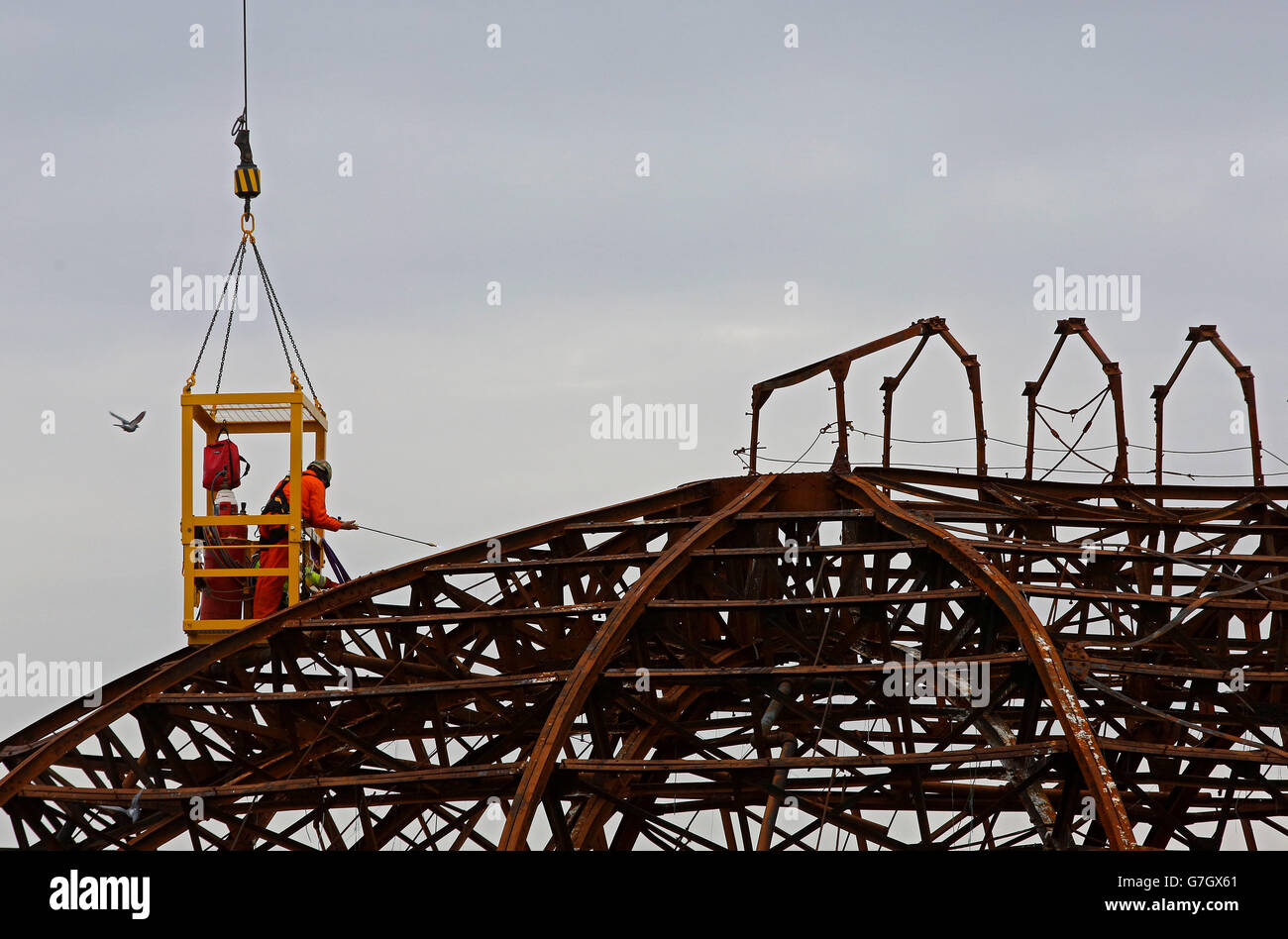 Eastbourne Pier Demolition High Resolution Stock Photography and Images ...