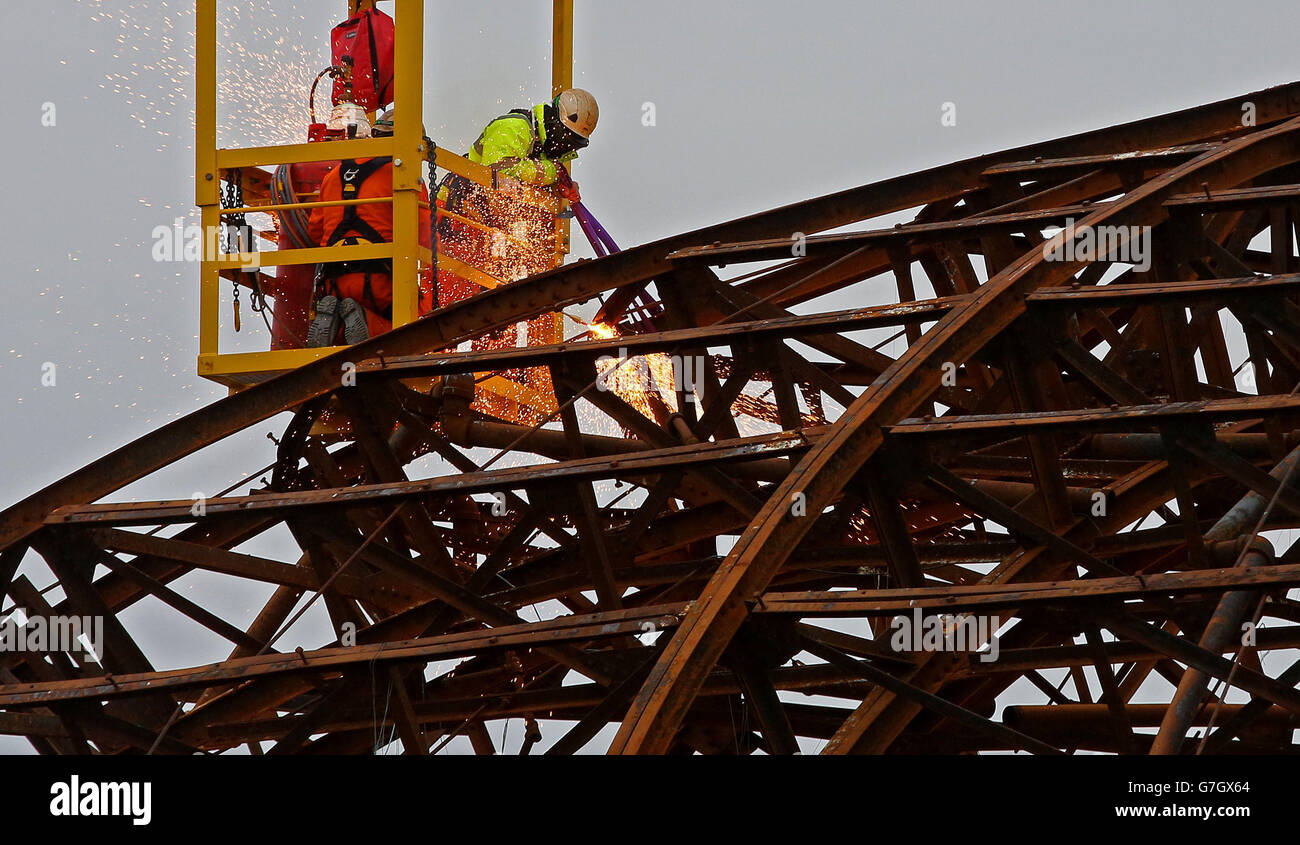 Eastbourne pier demolition hi-res stock photography and images - Alamy