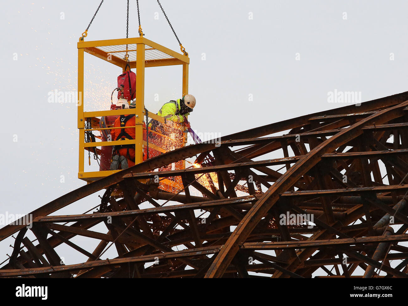 Eastbourne pier demolition hi-res stock photography and images - Alamy