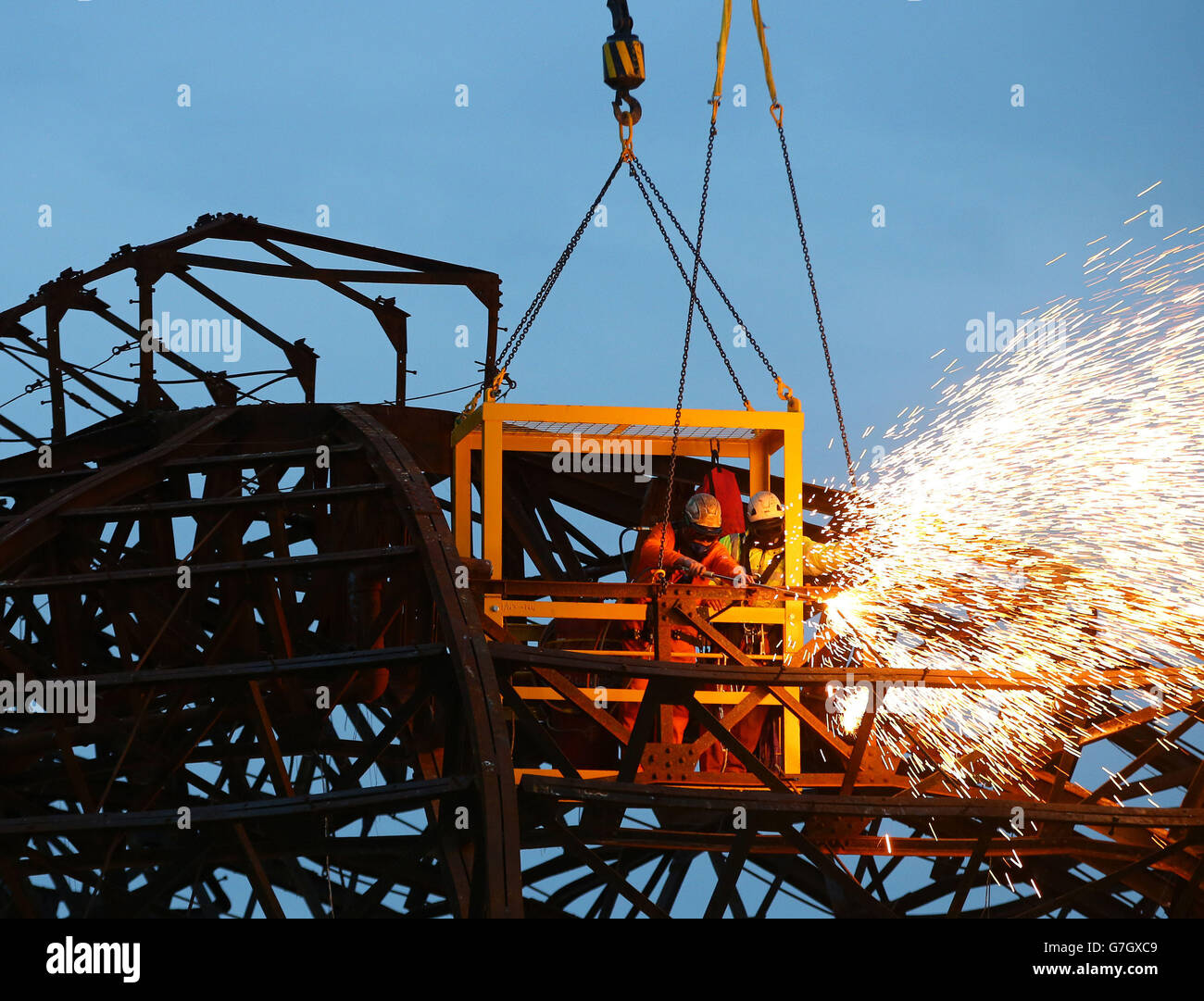 Eastbourne pier demolition hi-res stock photography and images - Alamy
