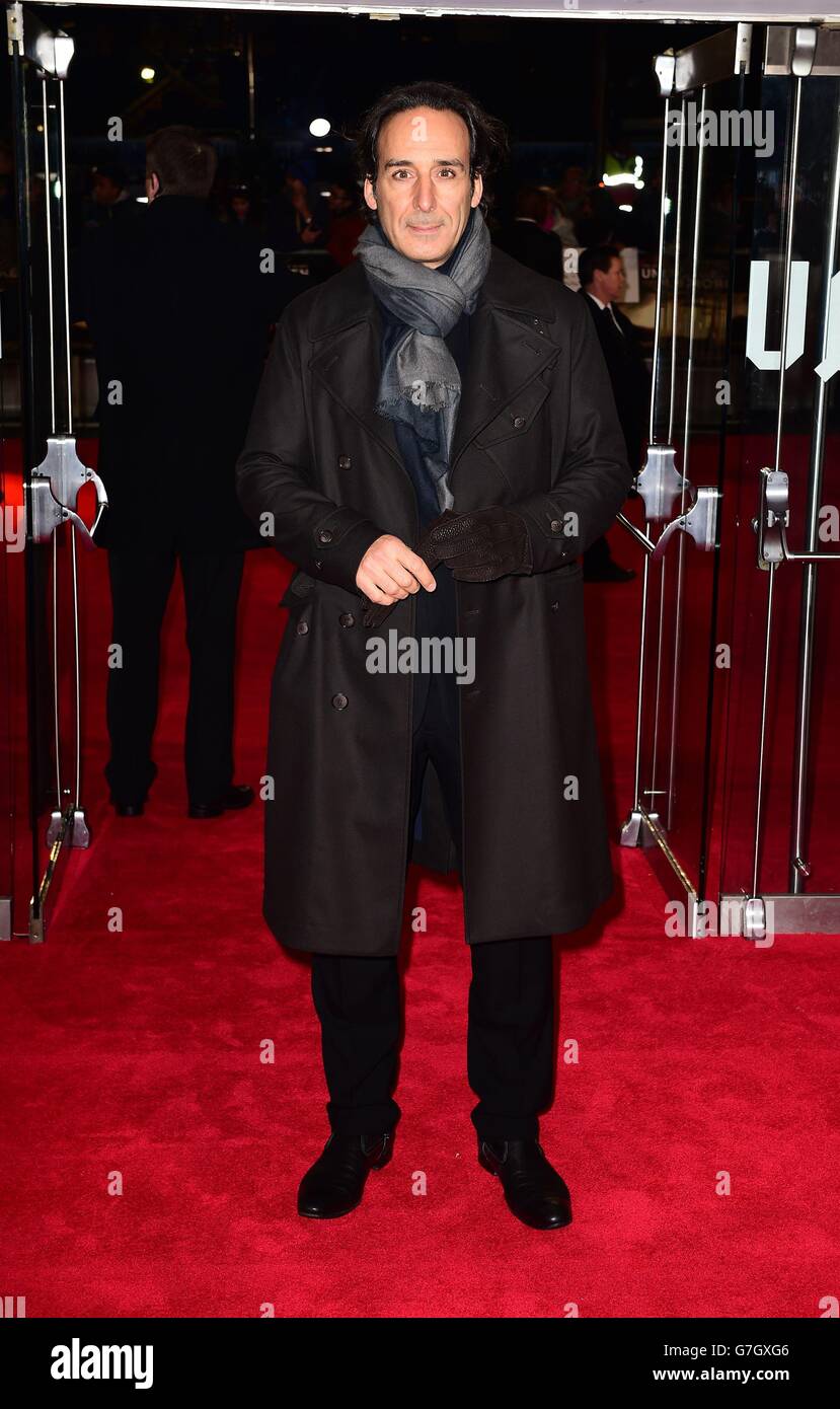 Alexandre Desplat arriving for the UK premiere of the film, Unbroken ...