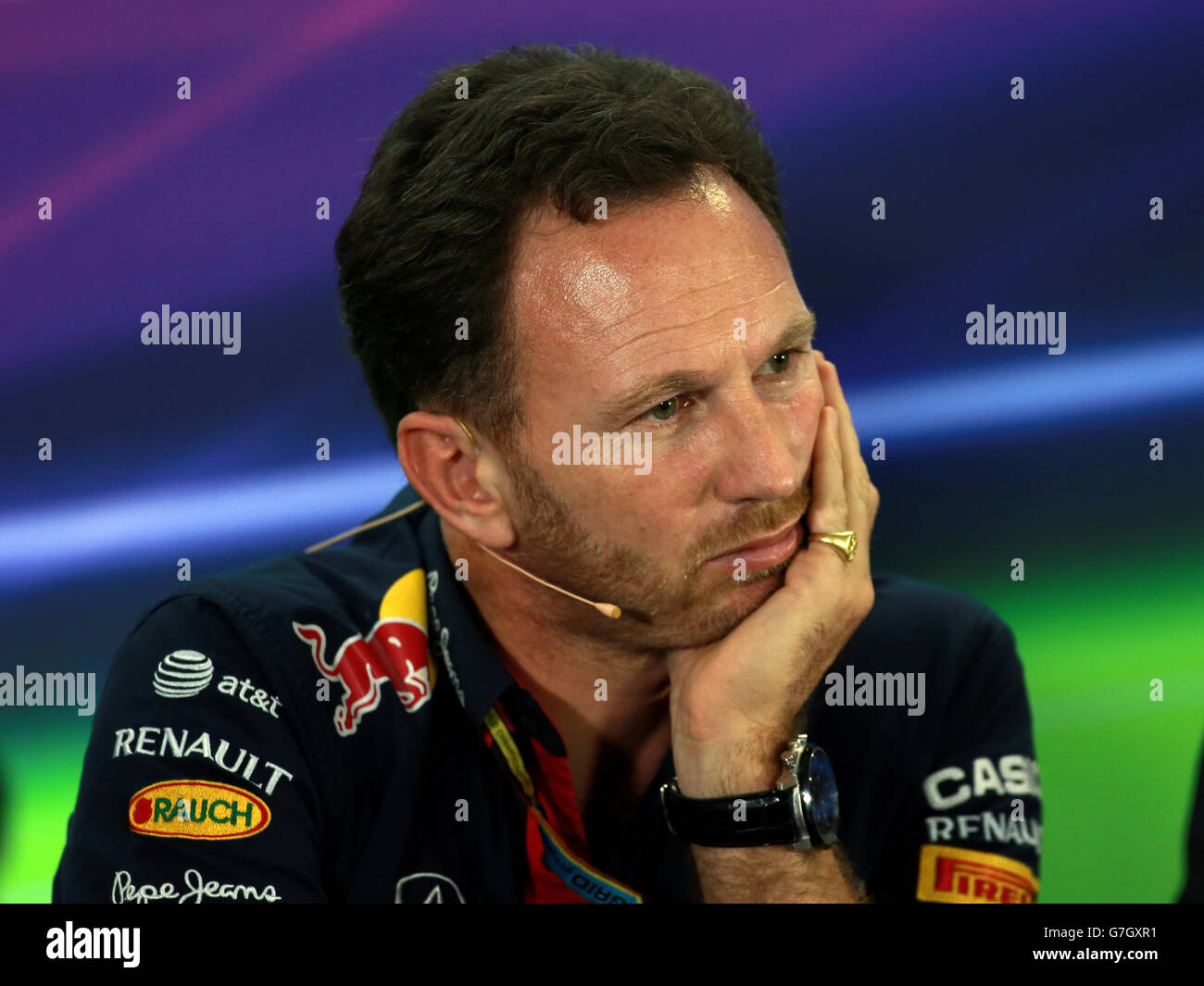 Red Bull Team Principal Christian Horner at the Yas Marina Circuit, Abu ...
