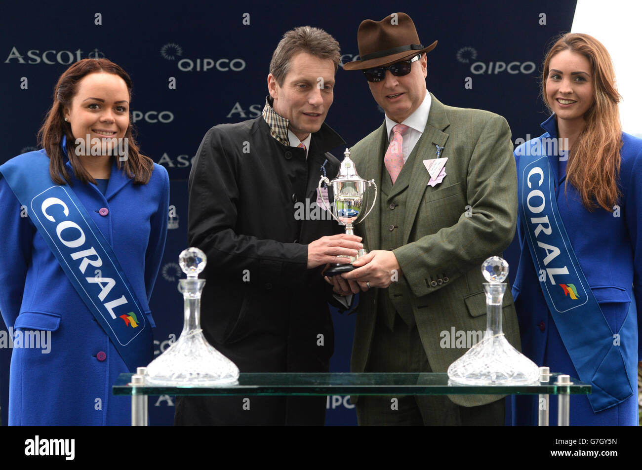 Horse Racing - Ascot Racecourse. Owner Rich Ricci with the trophy after ...