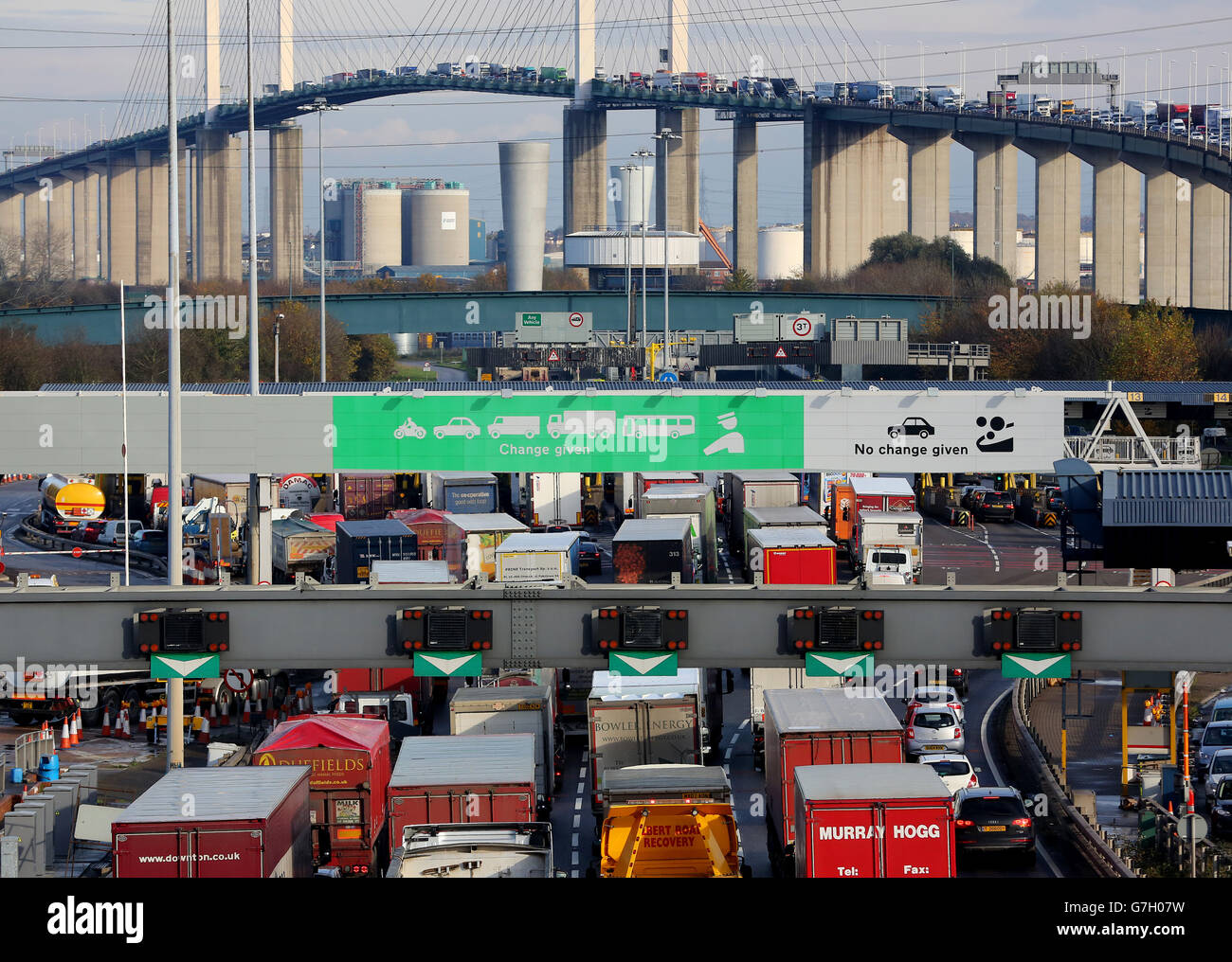 Toll booths end at Dartford Crossing Stock Photo - Alamy