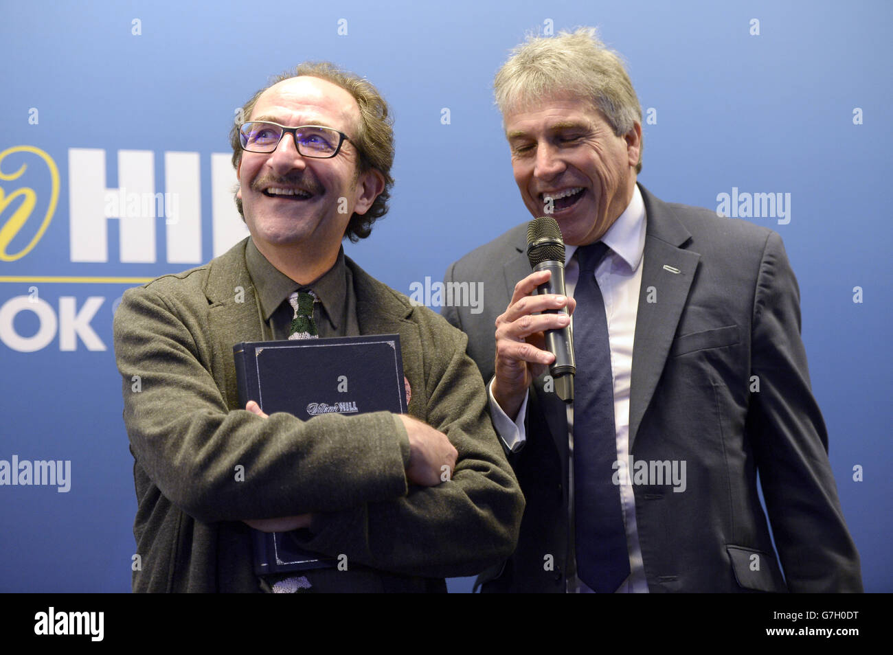 John Inverdale (right) chats with shortlisted author Simon Inglis on ...