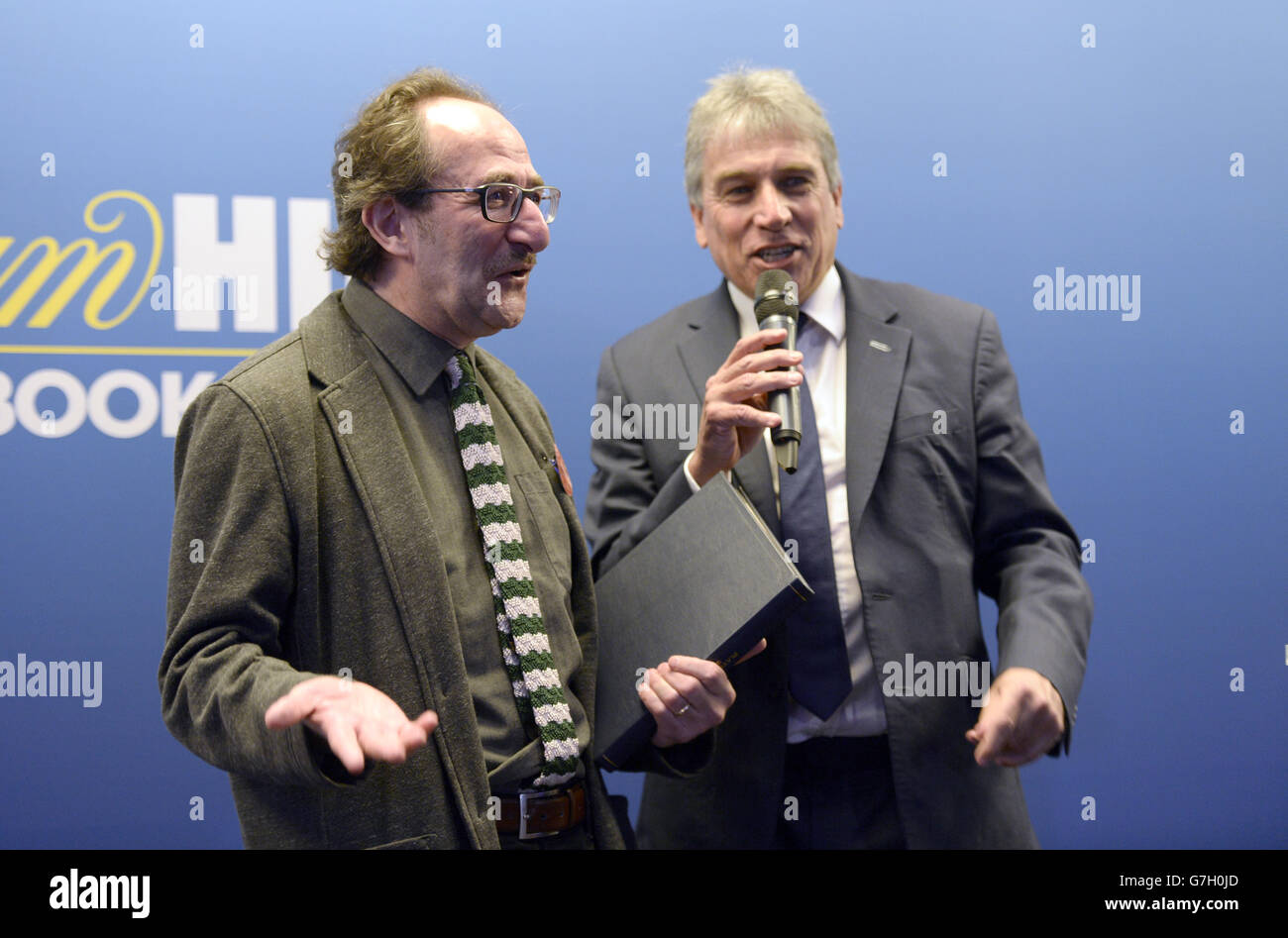 John Inverdale (right) chats with shortlisted author Simon Inglis on ...
