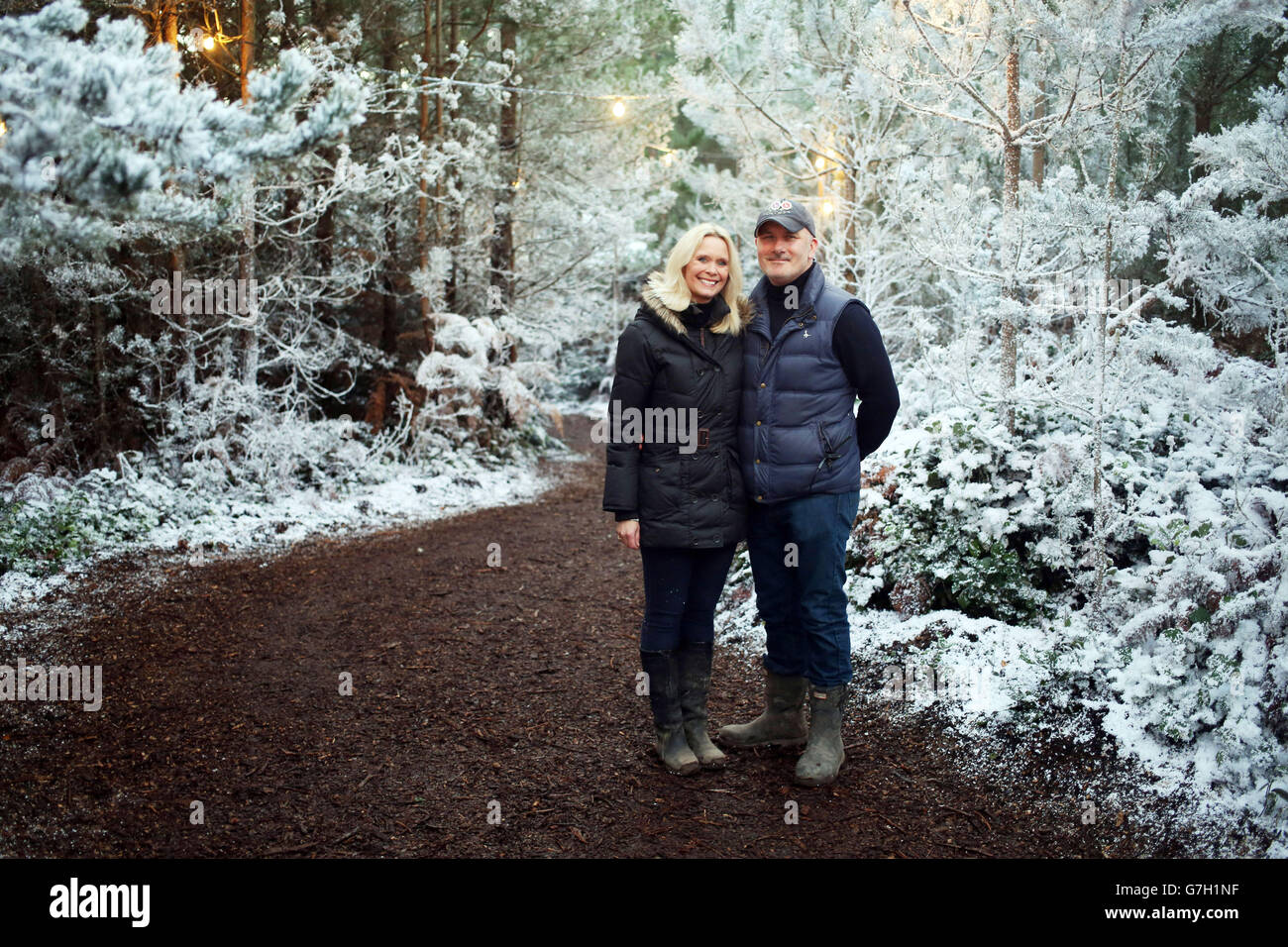 Alison and Mike Battle, who run Lapland UK in Whitmoor Forest, Ascot ...