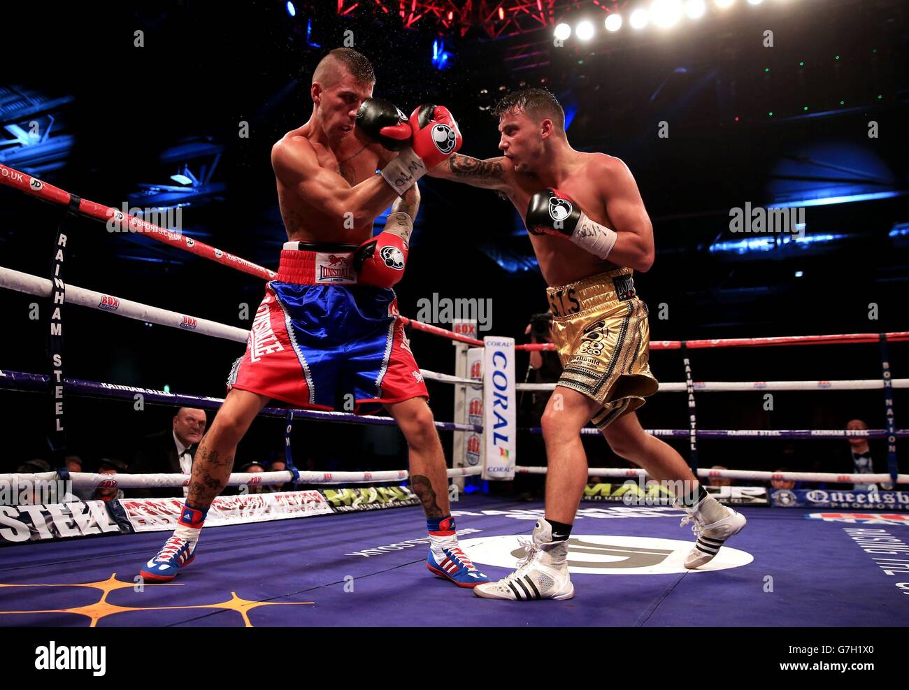 Mitchell Smith (right) in action against Zoltan Kovacs during their ...