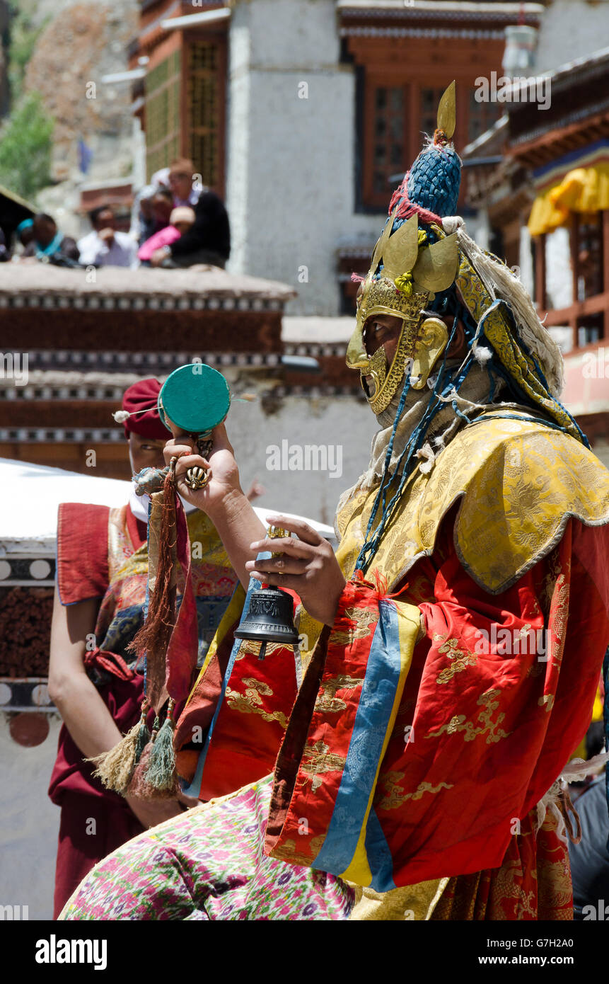 Dancers at Hemis Festival, Hemis, near Leh, Ladakh, Jammu and Kashmir ...