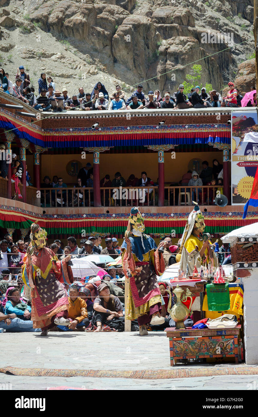 Dancers at Hemis Festival, Hemis, near Leh, Ladakh, Jammu and Kashmir ...