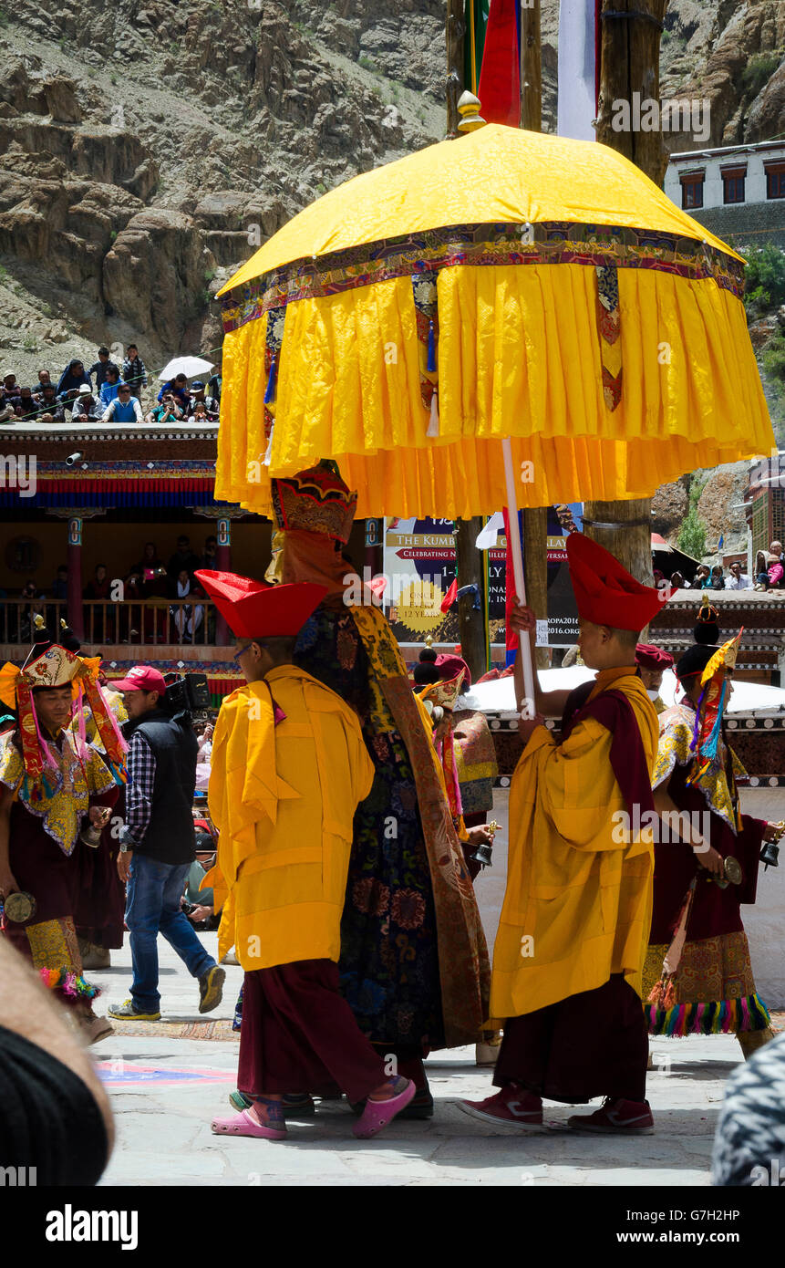 Dancers at Hemis Festival, Hemis, near Leh, Ladakh, Jammu and Kashmir ...