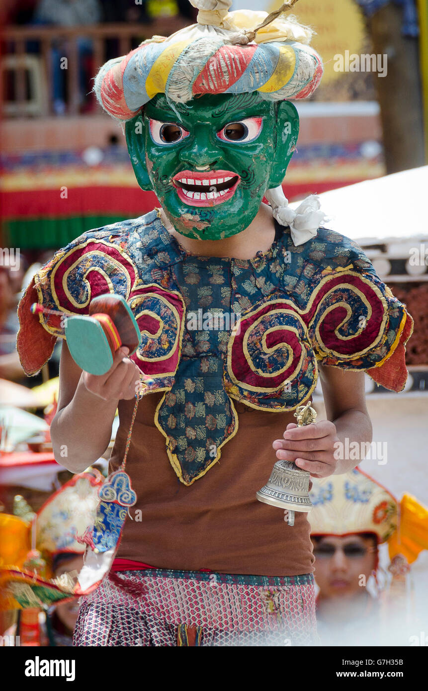 Dancers at Hemis Festival, Hemis, near Leh, Ladakh, Jammu and Kashmir ...
