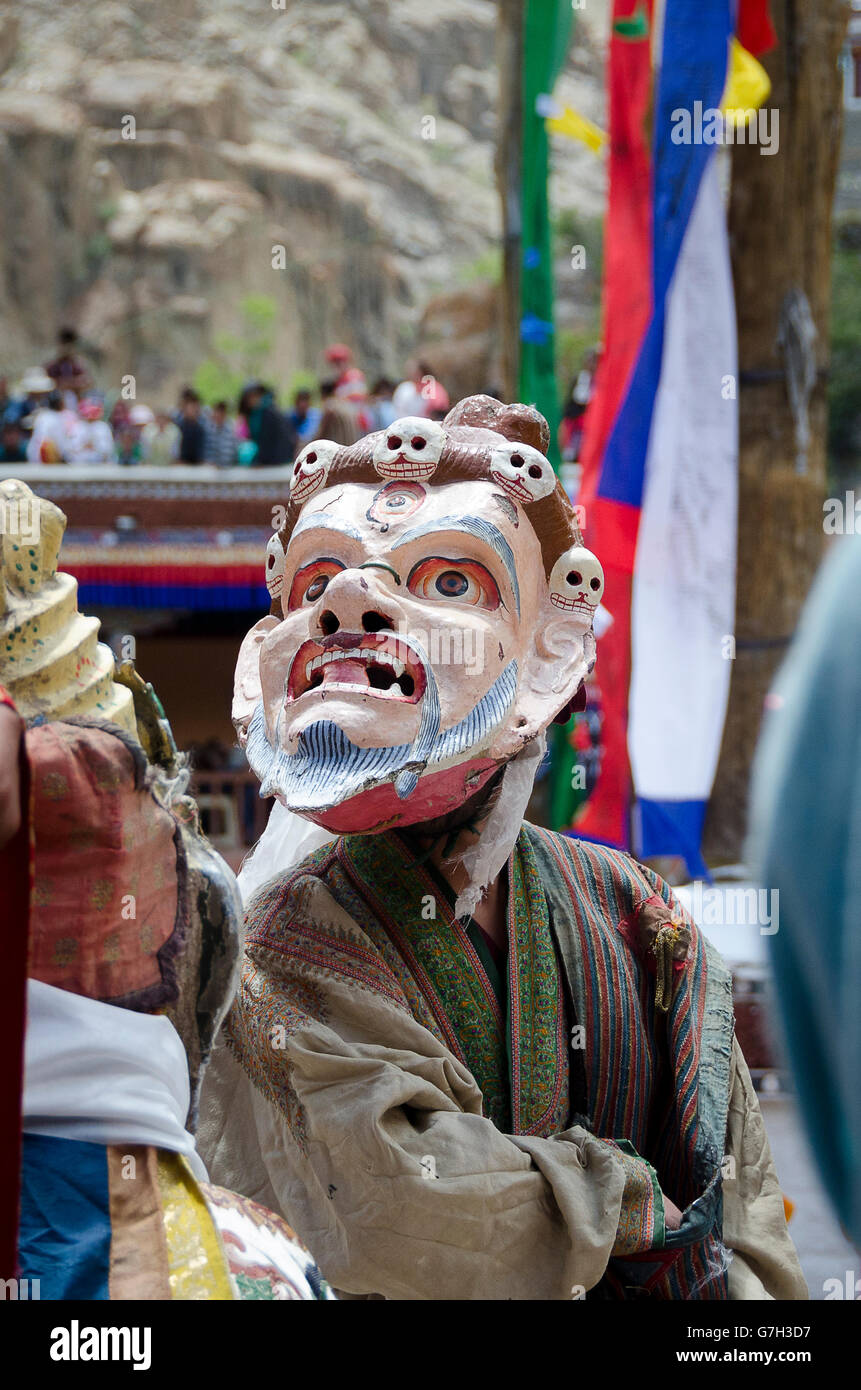 Dancers at Hemis Festival, Hemis, near Leh, Ladakh, Jammu and Kashmir ...
