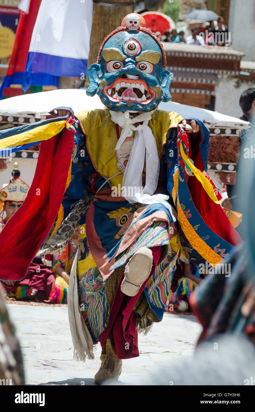 Dancers at Hemis Festival, Hemis, near Leh, Ladakh, Jammu and Kashmir ...