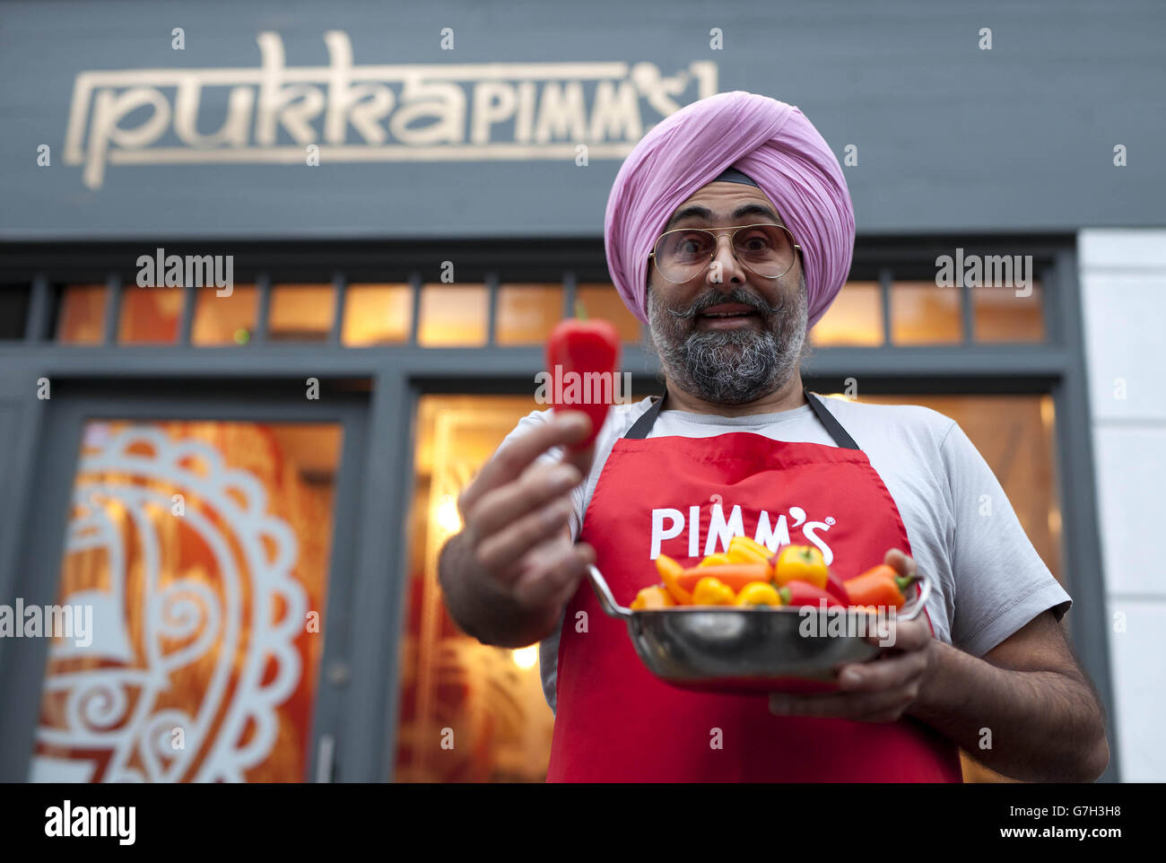 Anglo-Indian chef and comedian Hardeep Singh Kohli at the Pukka Pimm's ...