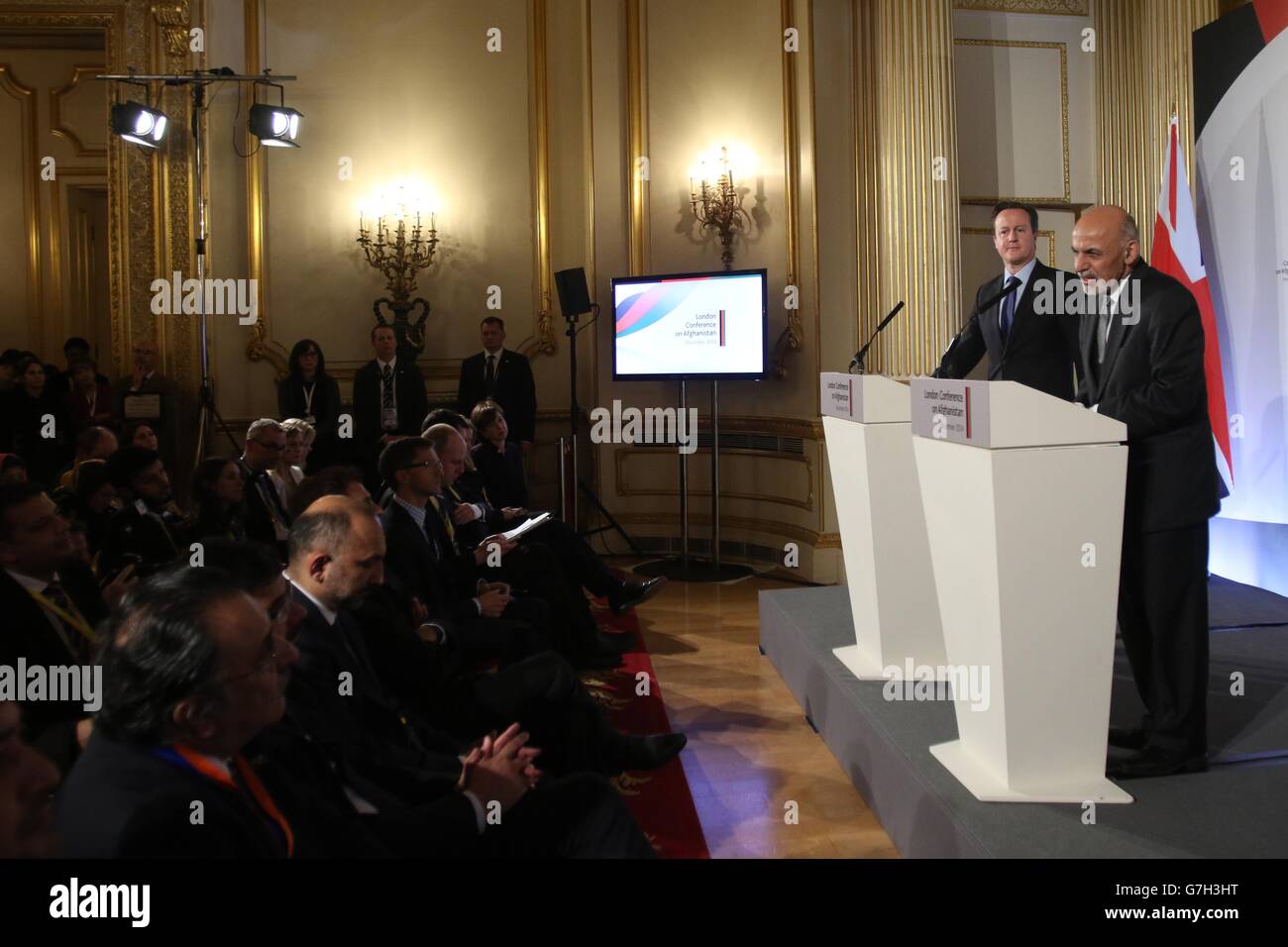 Joint news conference lancaster house hi-res stock photography and ...
