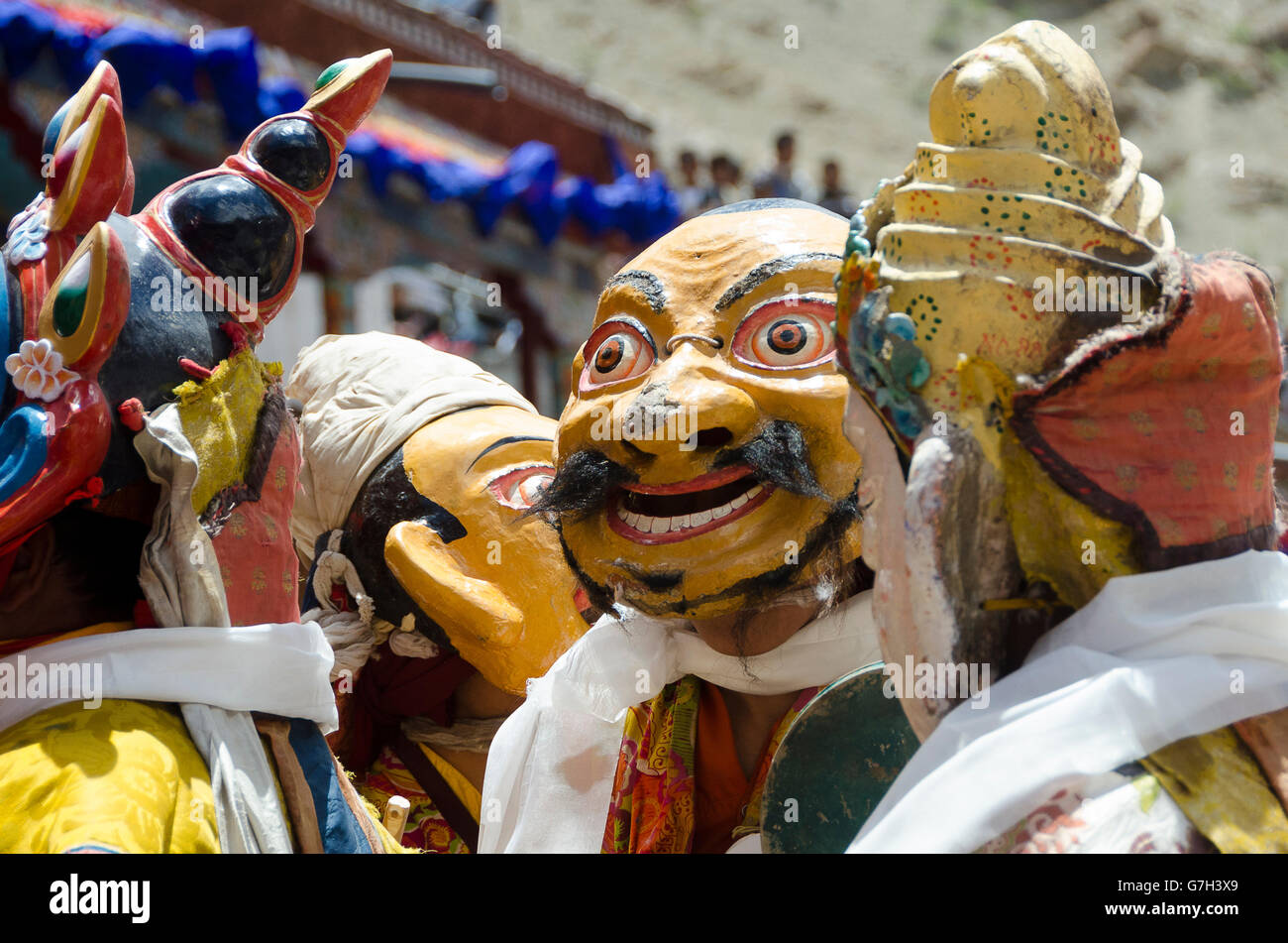 Dancers at Hemis Festival, Hemis, near Leh, Ladakh, Jammu and Kashmir ...