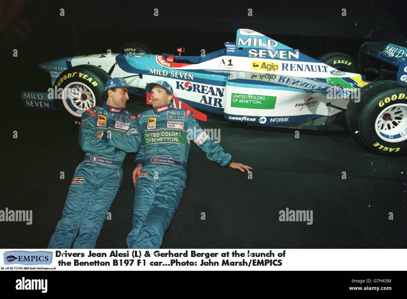 Motor Racing; Benetton launch, Planet Hollywood, London Stock Photo - Alamy