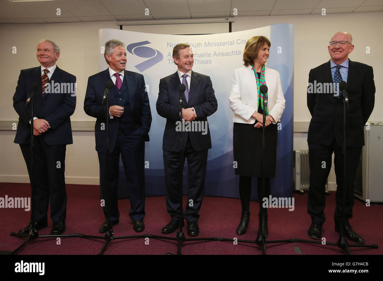 (left to right) Northern Ireland Deputy First Minister Martin ...
