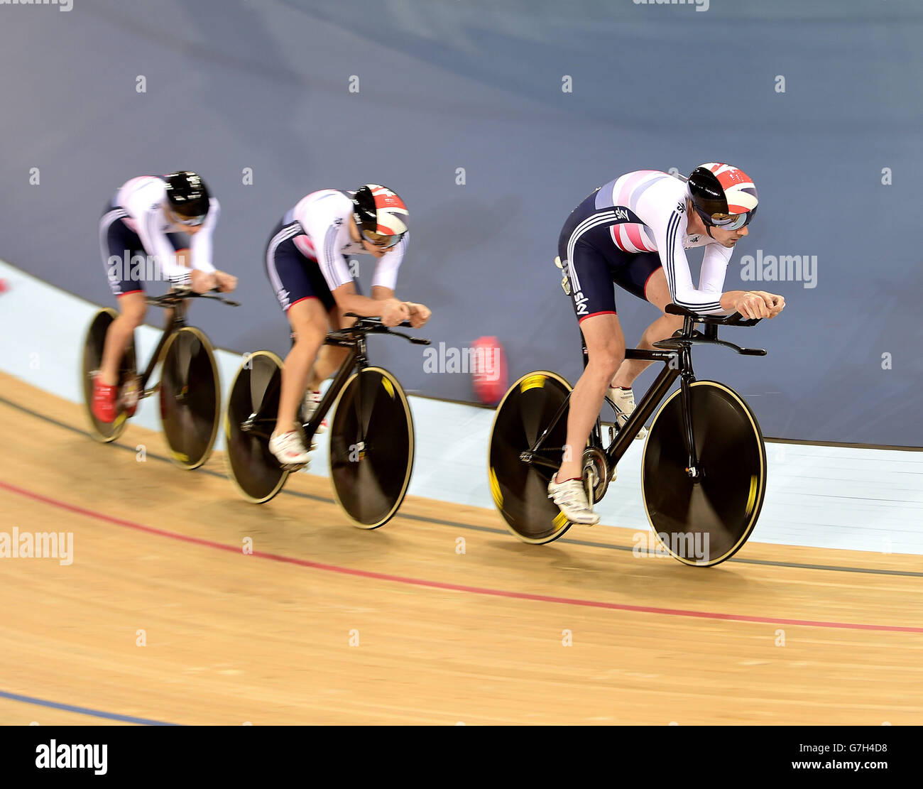 Great Britain's Andrew Tennant (right) in action during the Men's Team ...