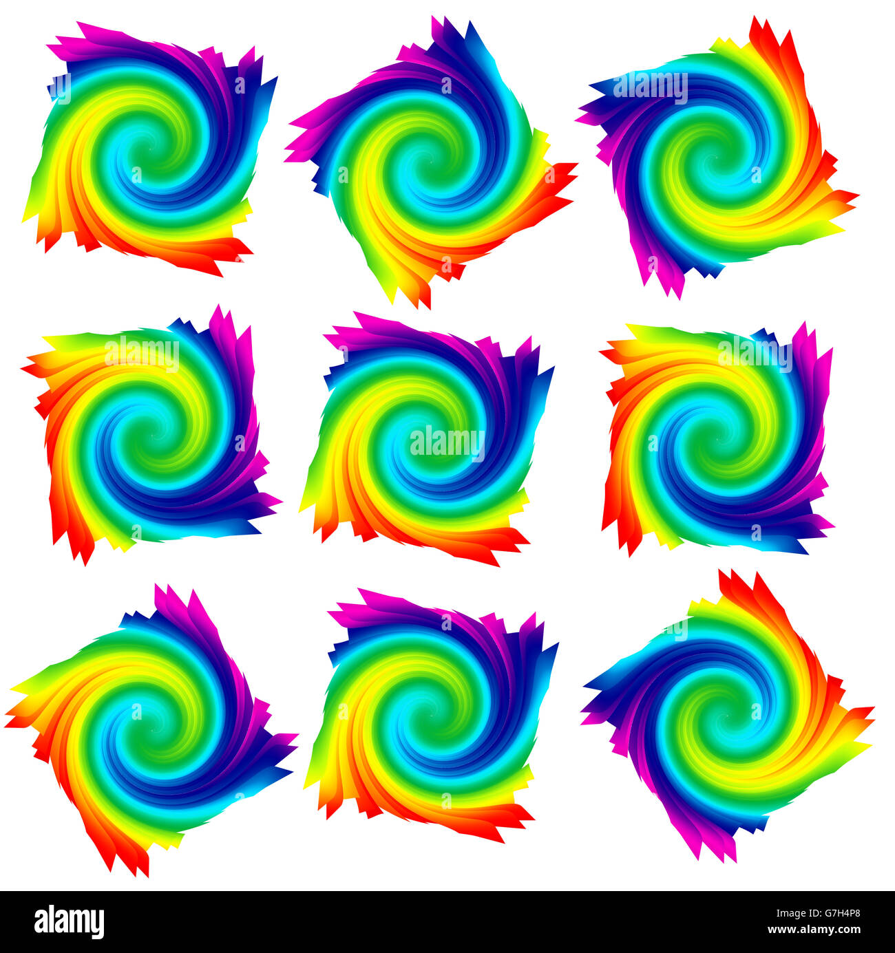 Colorful free form abstract on white background, digital graphic ...