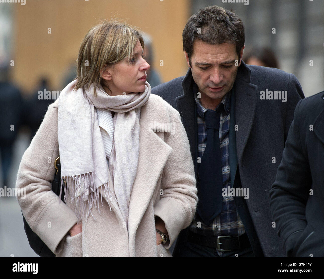 Ian Griffin leaves Paris' Criminal Court, Paris, flanked by his partner ...