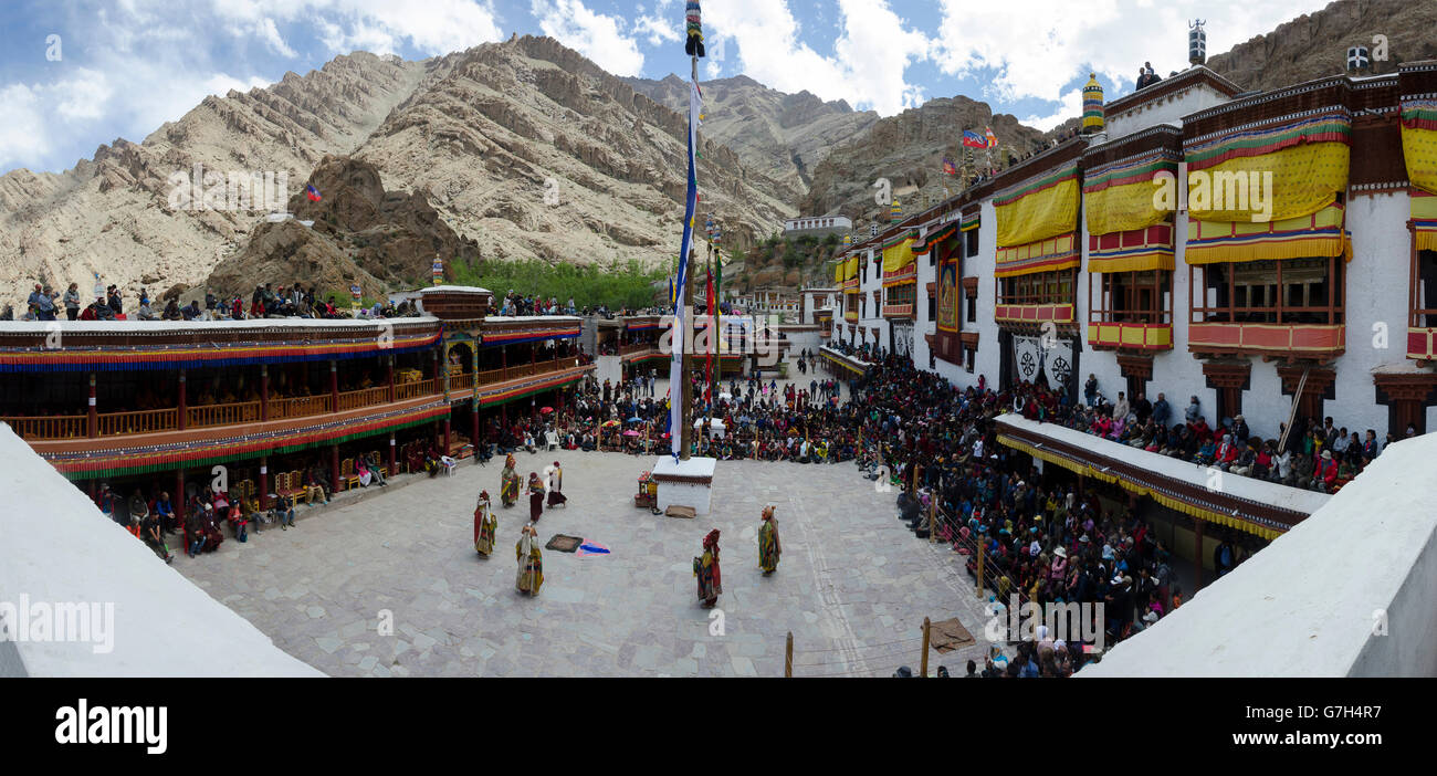 Dancers at Hemis Festival, Hemis, near Leh, Ladakh, Jammu and Kashmir ...