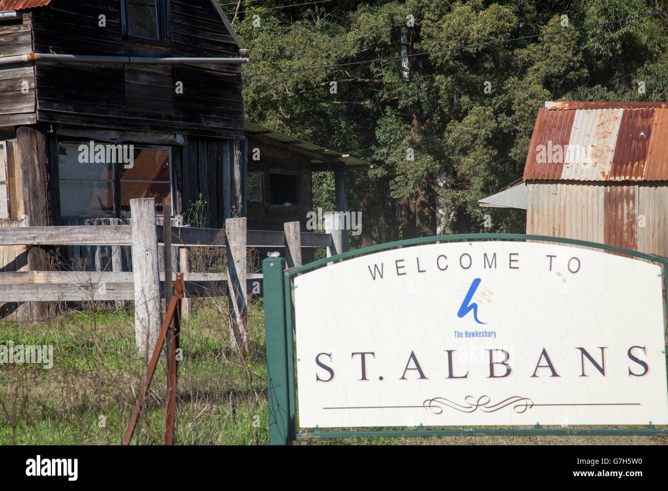 village of St Albans in the Hawkesbury region of new south wales ...