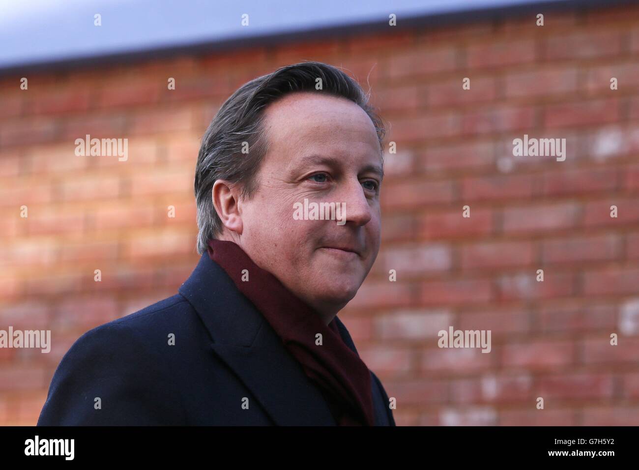 Prime Minister David Cameron arrives for his visit to the Harris City ...