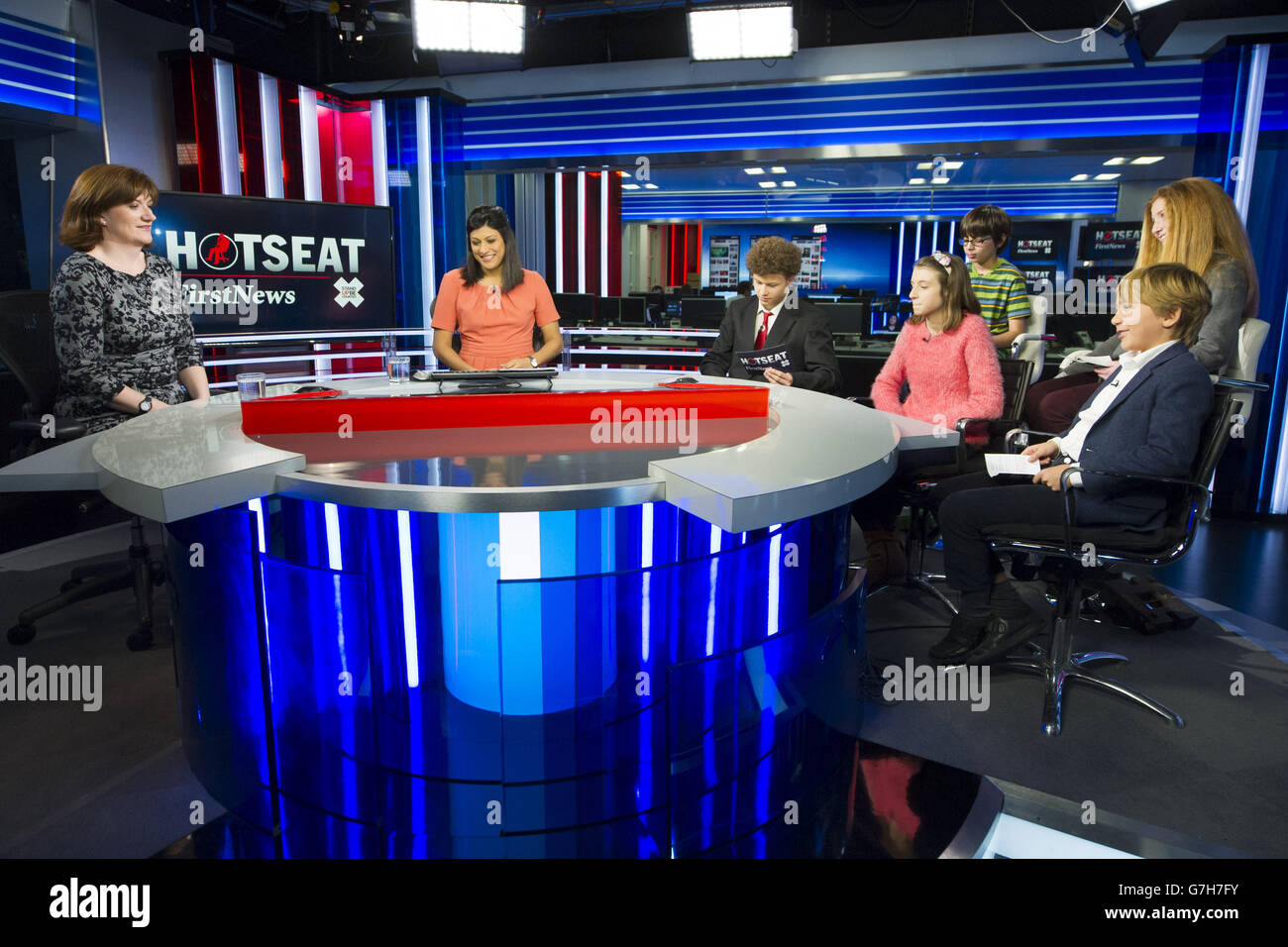 Readers of the children's newspaper First News (l-r Theo, aged 13; Leon ...