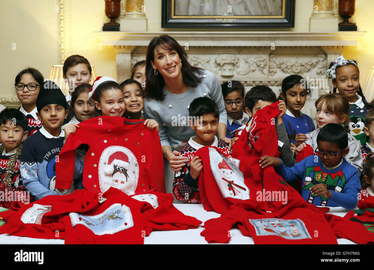 Samantha Cameron, wife of the Prime Minister David Cameron, with ...