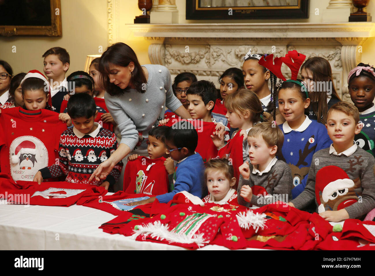 Samantha Cameron, wife of the Prime Minister David Cameron, with ...