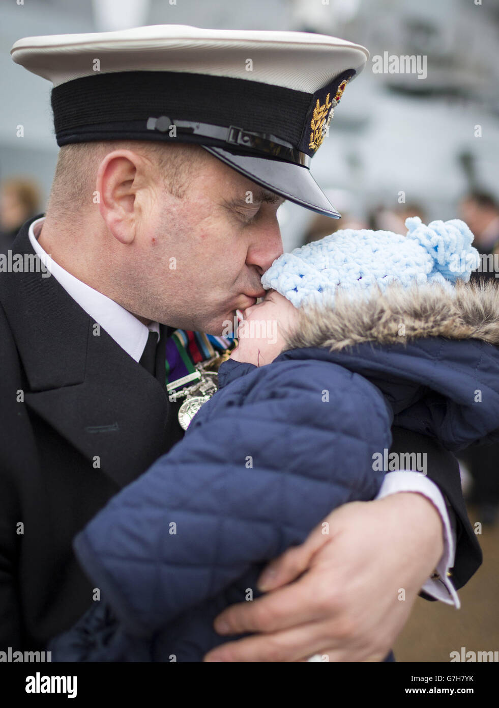 HMS Defender homecoming Stock Photo - Alamy