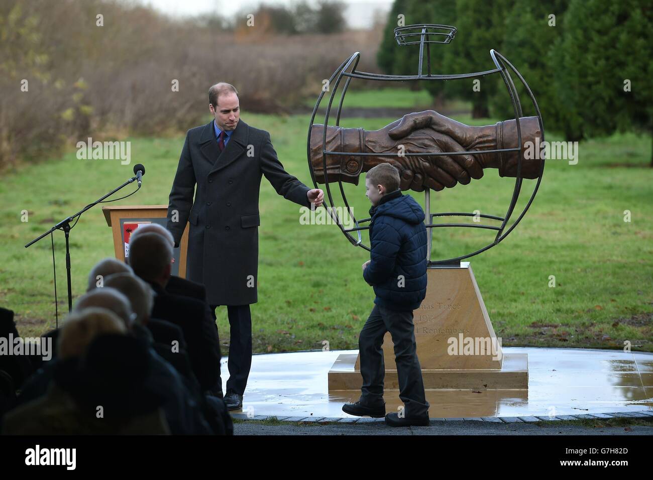 The Duke of Cambridge (left) and Spencer Turner, 10, from Newcastle ...