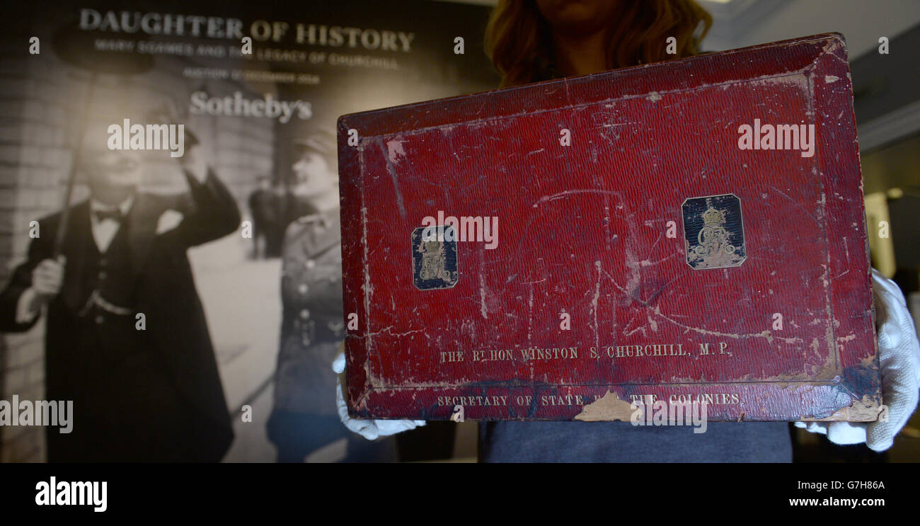 Mary Soames and the Legacy of Churchill auction preview Stock Photo - Alamy