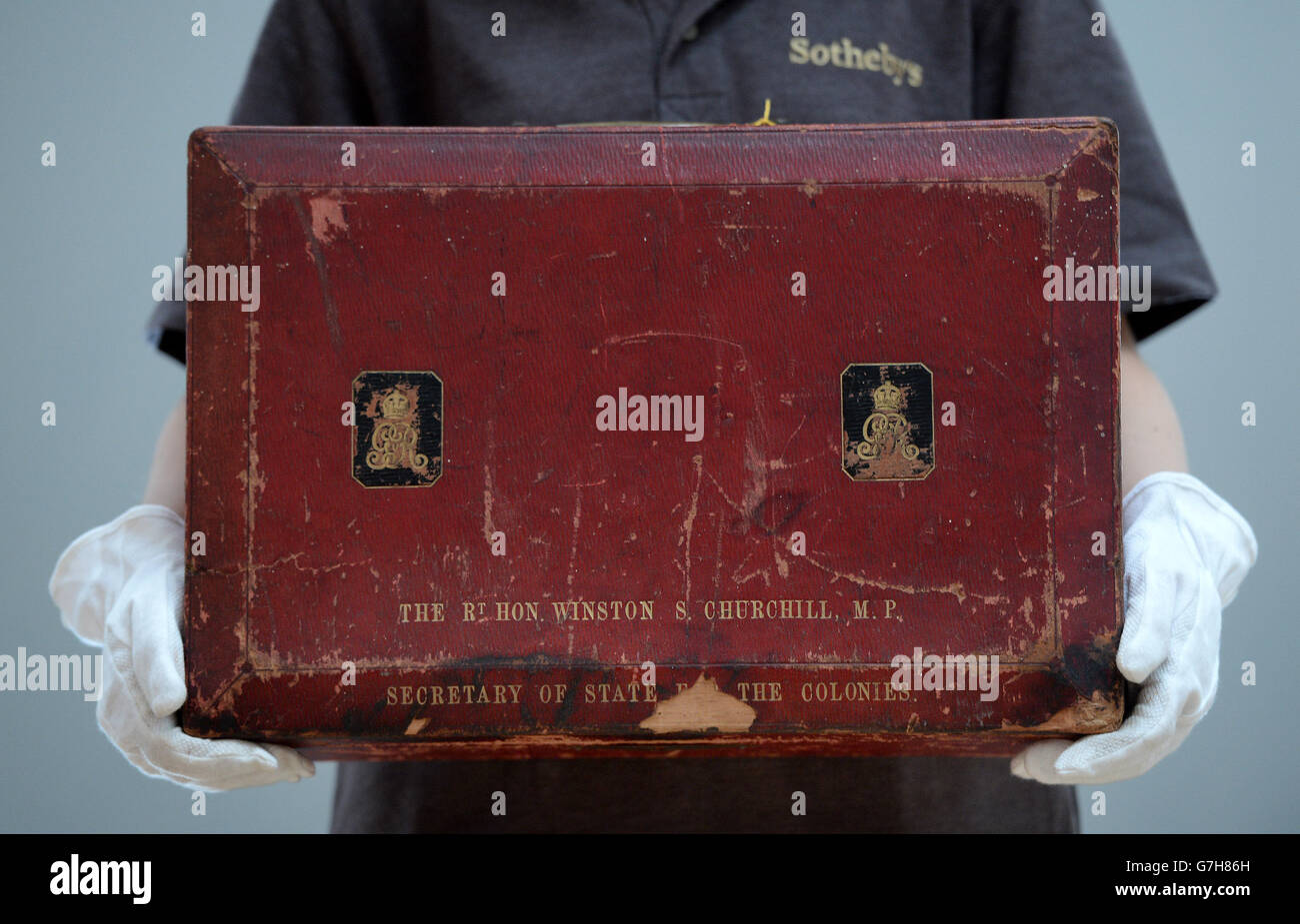 Mary the legacy of churchill at sothebys auction house hi-res stock ...