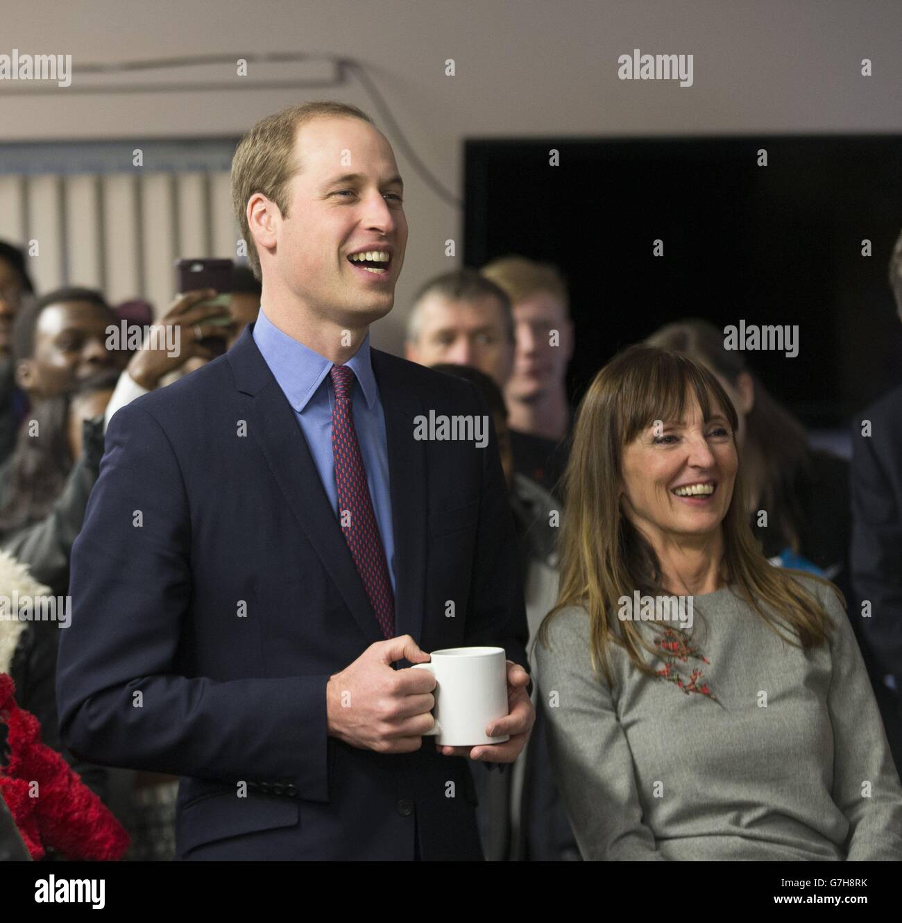 The Duke of Cambridge watches video about the centre with CEO Jean ...
