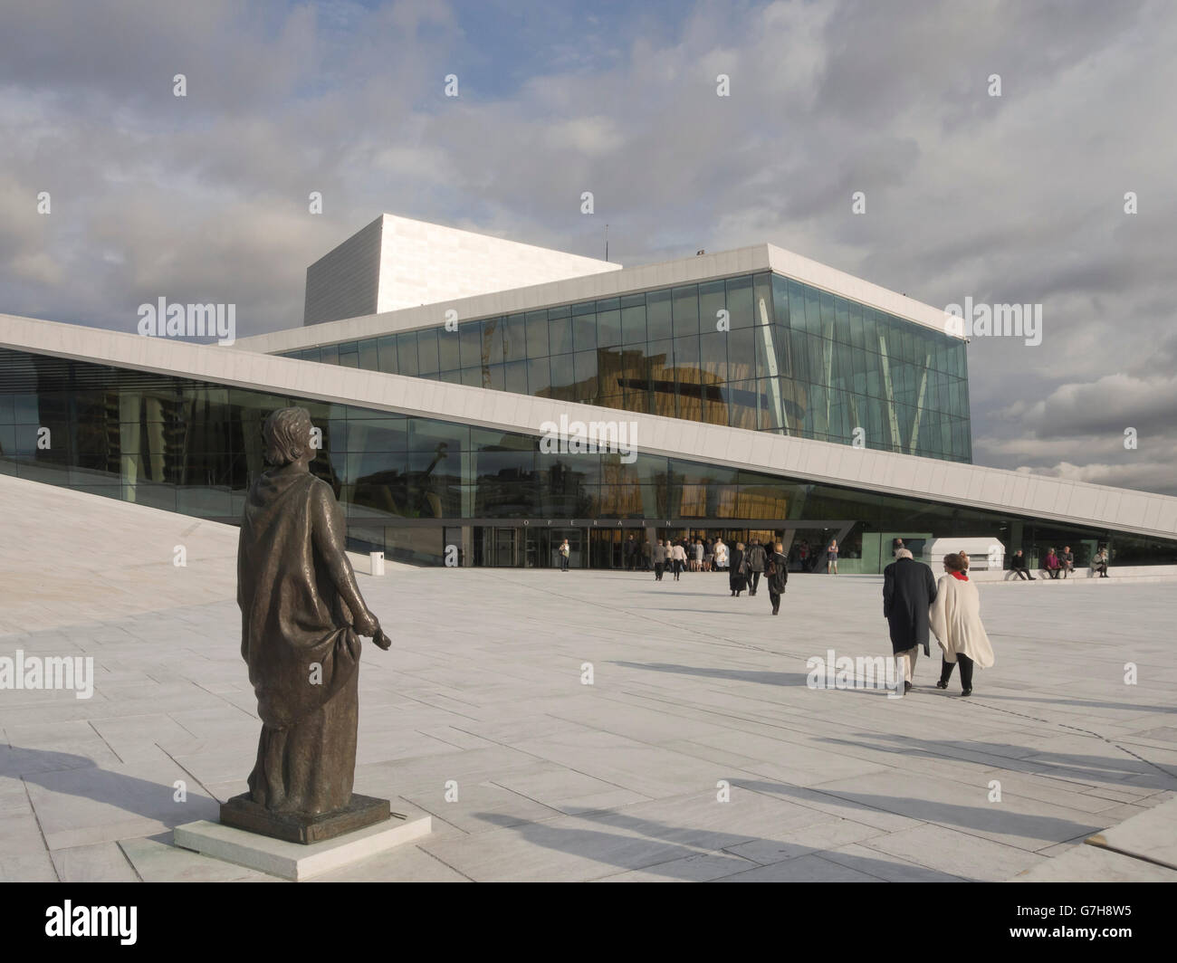 Oslo Norway, the famous National Opera House by the architects Snohetta ...