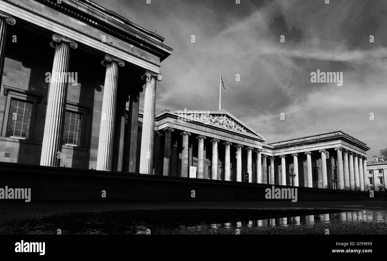 Image converted black white british museum in bloomsbury hi-res stock ...