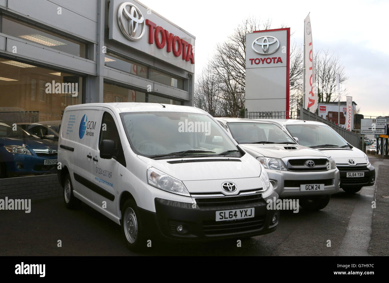 Toyota fleet handover to Toyota SDM in Falkirk Stock Photo - Alamy