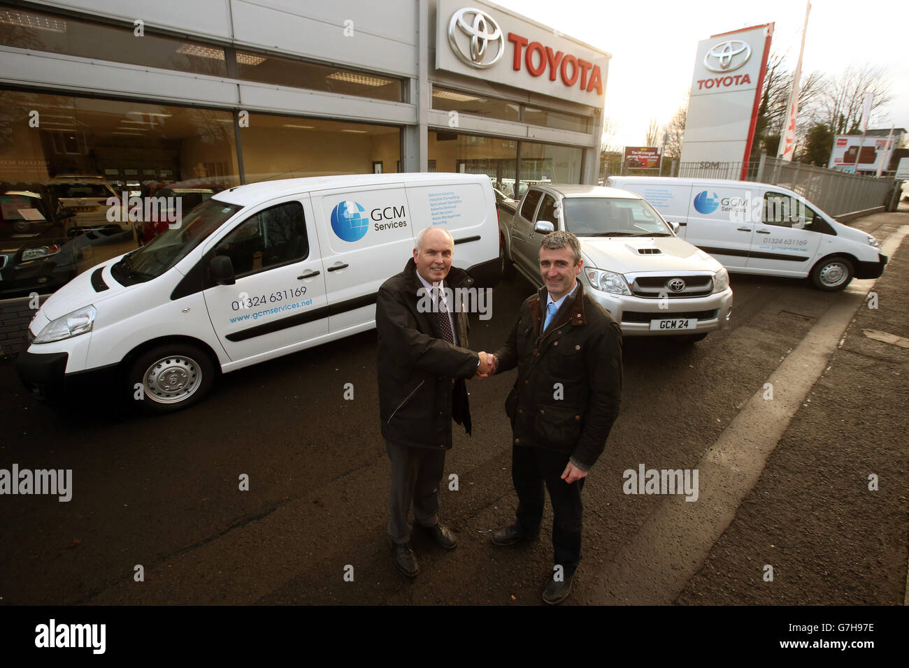 l-r Group Fleet Manager Tom Graham from Toyota SDM in Falkirk with ...