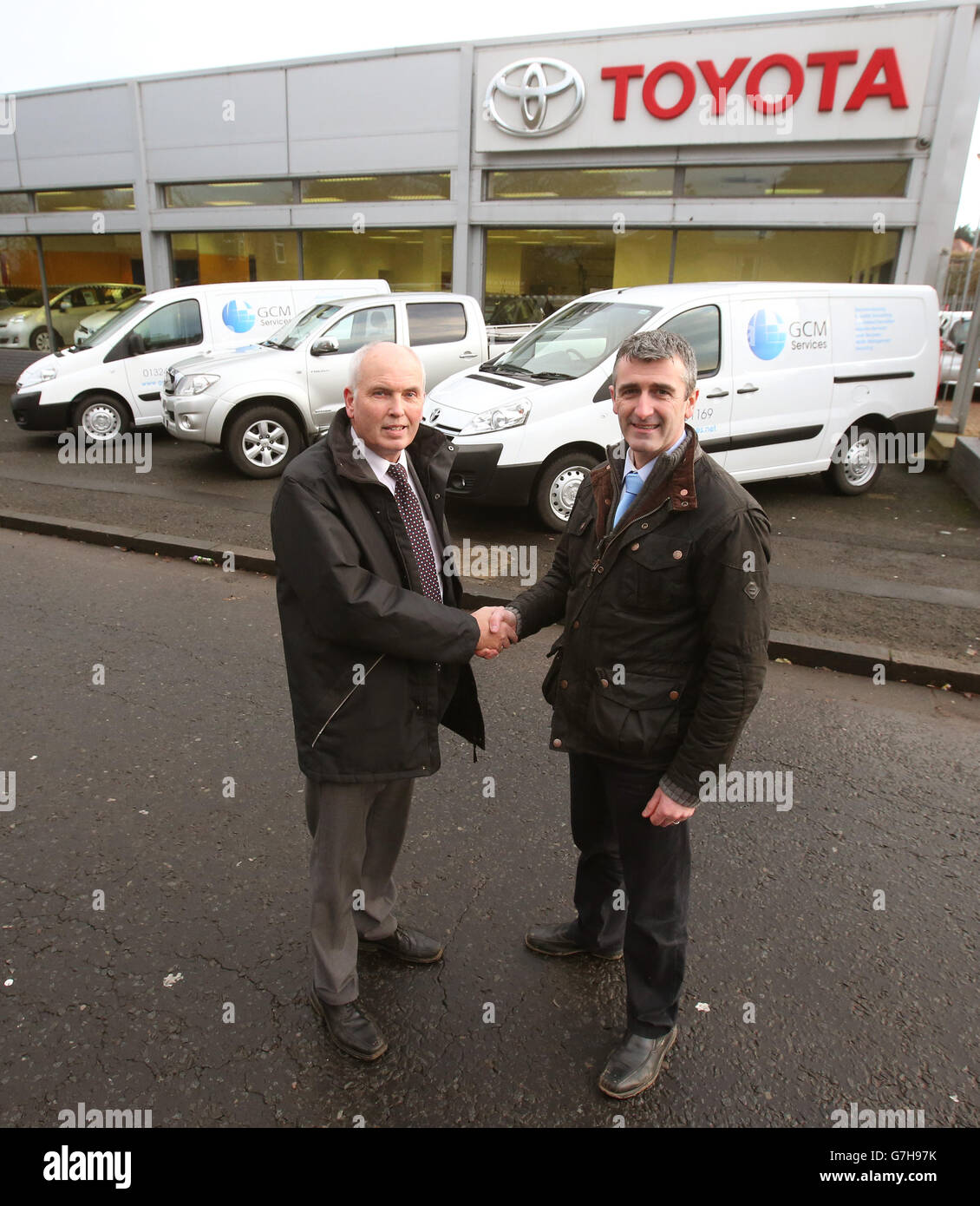 l-r Group Fleet Manager Tom Graham from Toyota SDM in Falkirk with ...