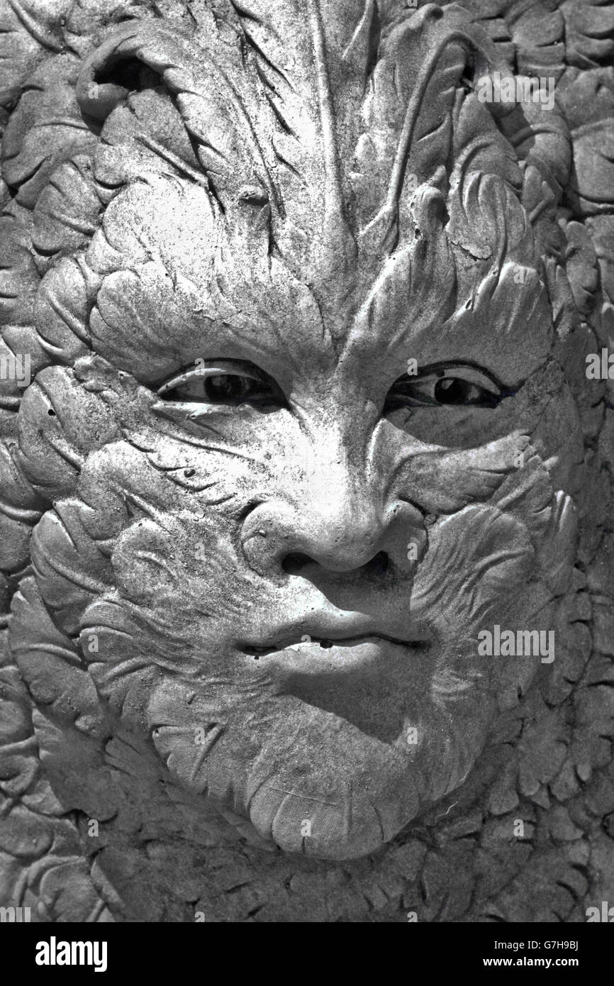 stone carving of a face Stock Photo - Alamy