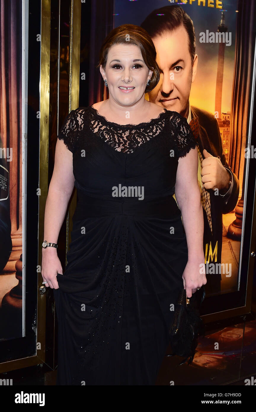 Sam Bailey attending the European film premiere of Night of the Museum ...